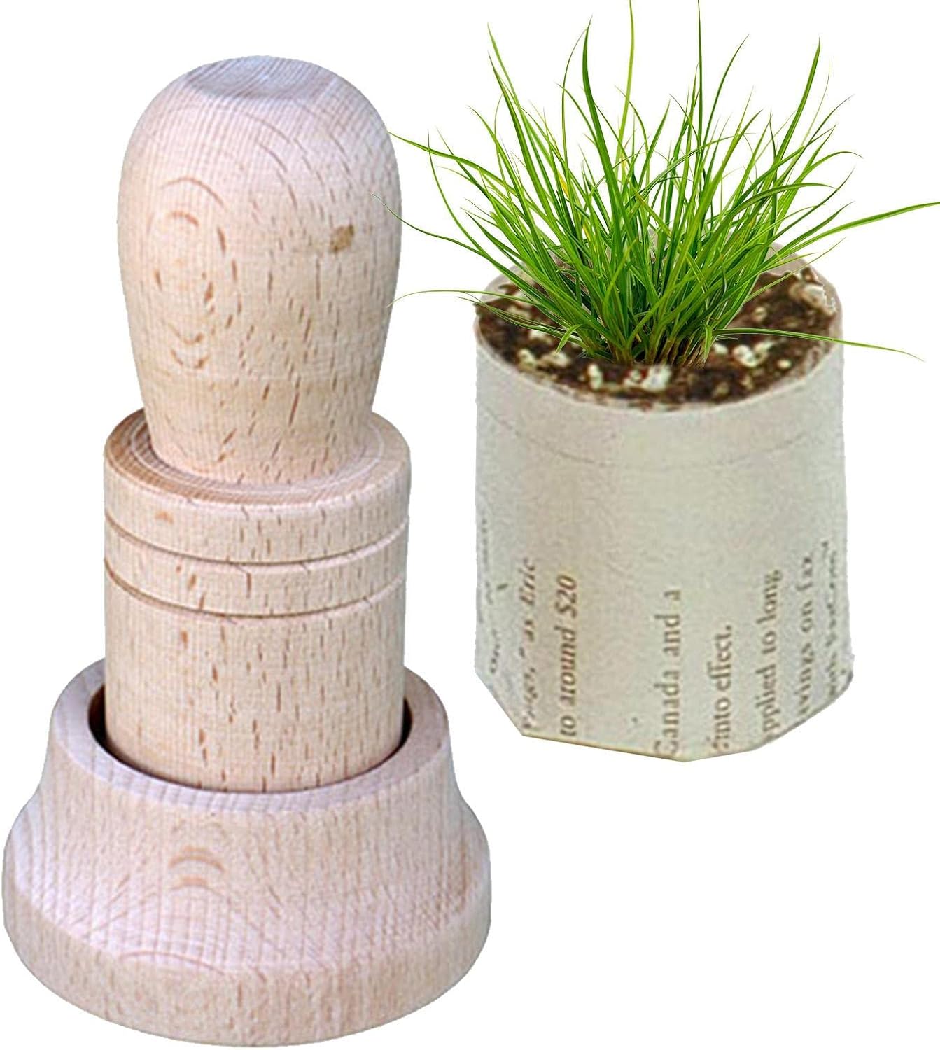 SFALCI Paper Pot Maker, Wooden Newspaper Planter, DIY Paper Nursery Pot ...