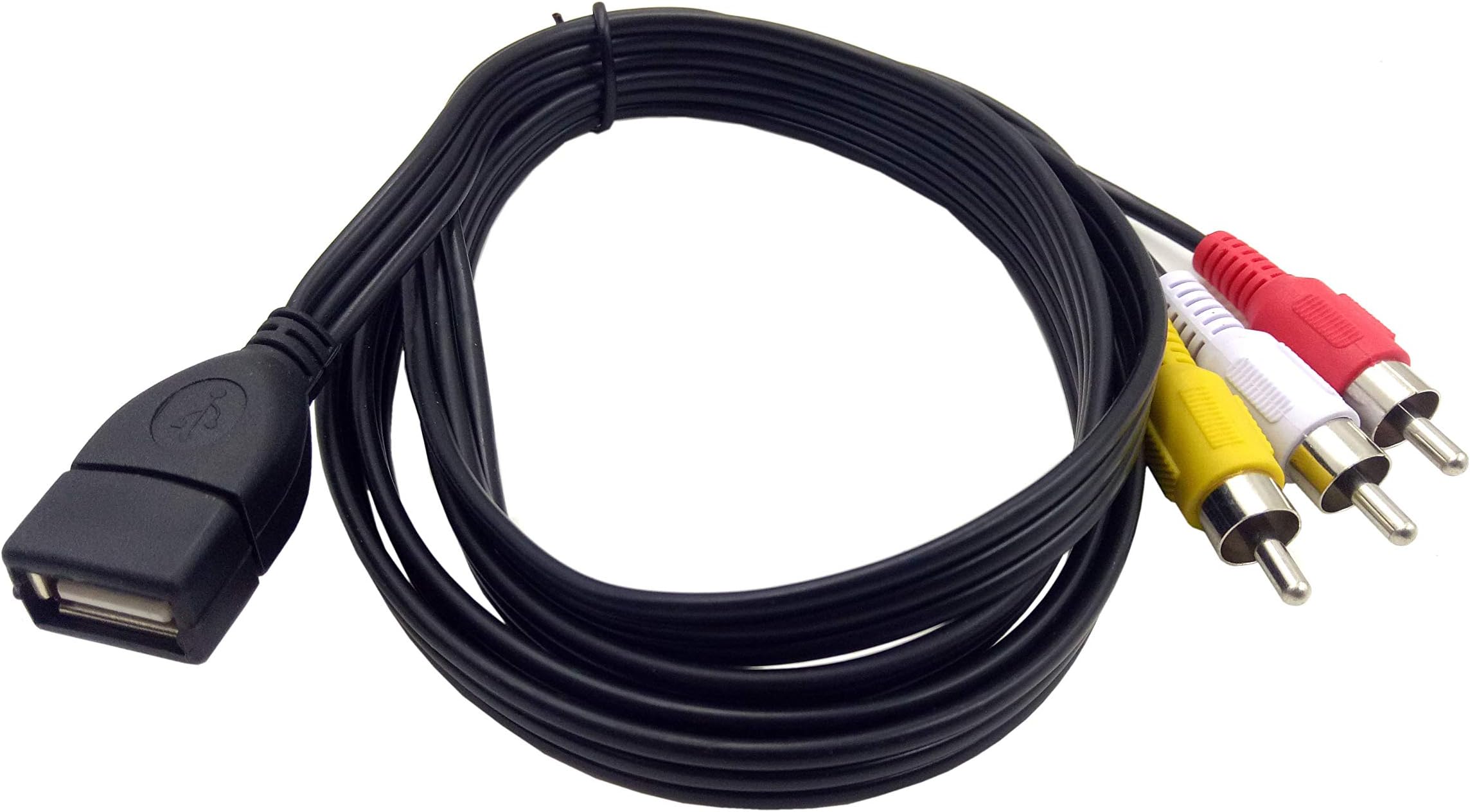 Amazon.com: Halokny USB to 3RCA Cable, 5 Feet/1.5m USB 2.0 Female to 3 ...