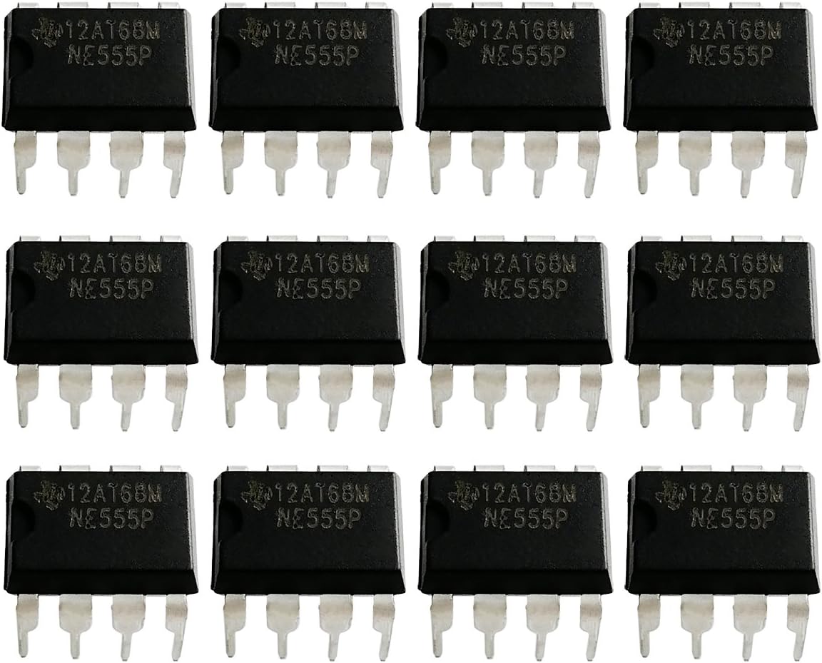Amazon.com: NE555 NE555P NE555N Precision Timer IC DIP-8 Pack of 12pcs ...