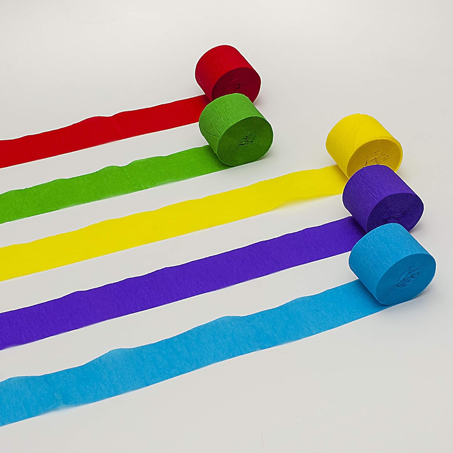 Multi-Coloured Rainbow Tissue Paper Streamers – 10 metres (5 Pack ...