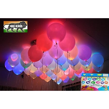 Skylofts Set Of 25 Printed Led Balloons For Party Balloons For Birthday ...