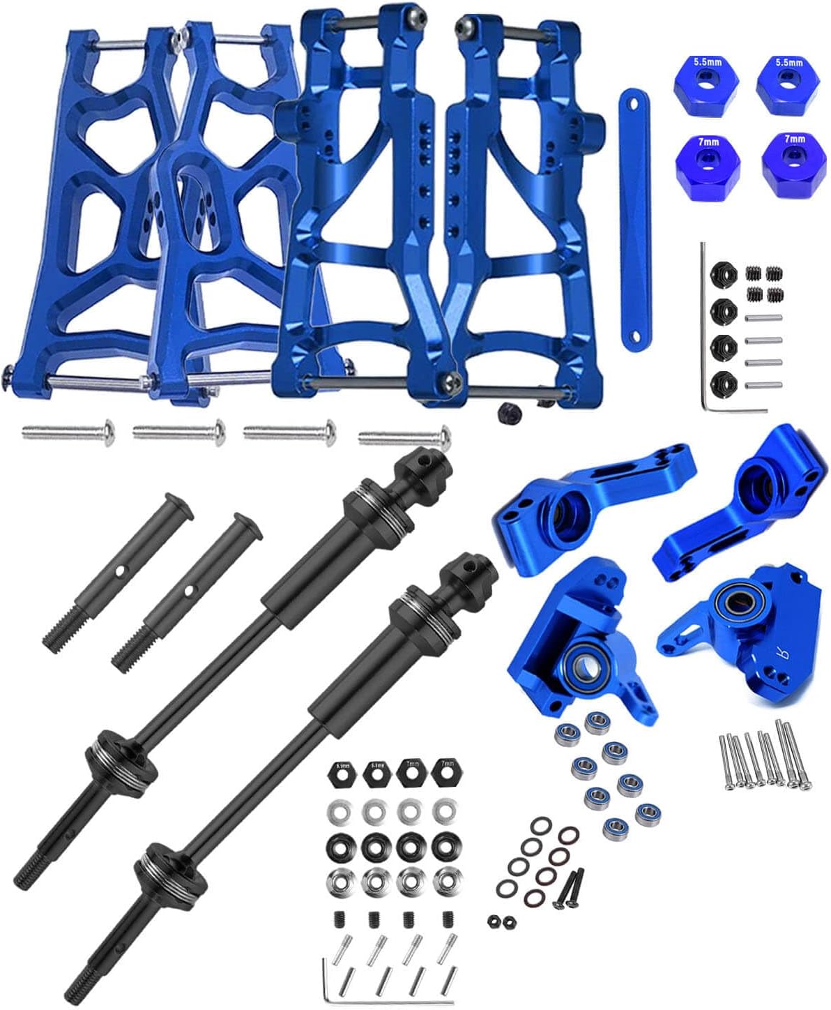 Amazon.com: RCMYou Upgrades Part for 1/10 Slash 2WD,Alloy Front Rear ...