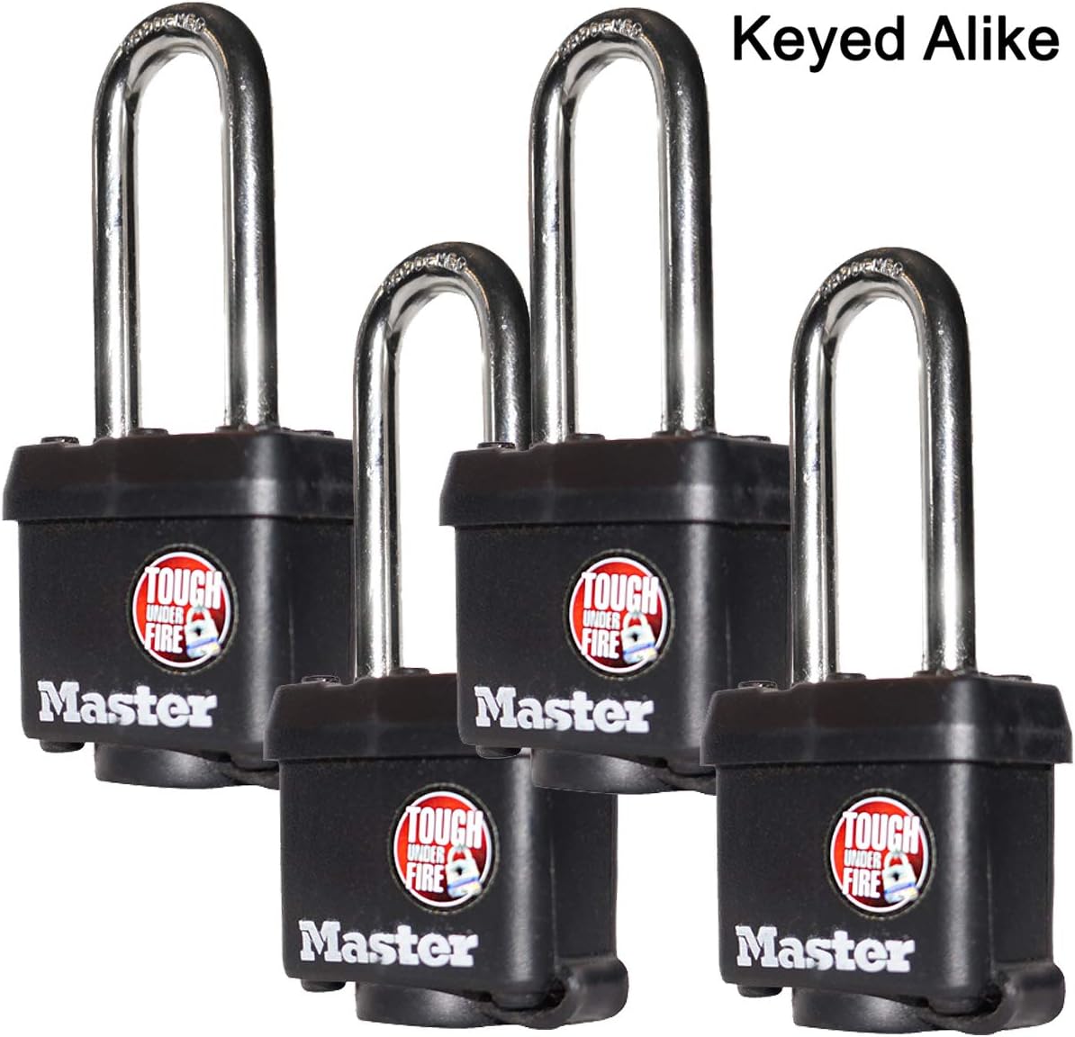 Master Lock (4) Candados iguales con llave con revestimiento ...