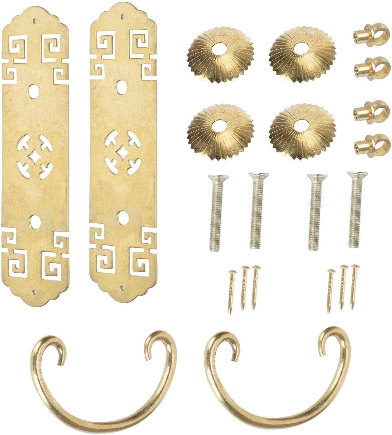 Cyrank 2 Sets Chinese Style Cabinet Door Handles and Pulls, Antique ...