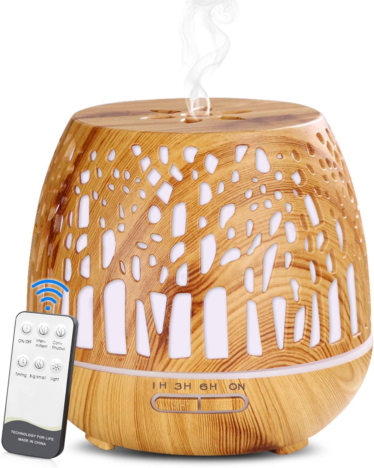 Simpeak Aroma Diffuser 400ml, Ultraschall Raum Diffuser Holz für ...