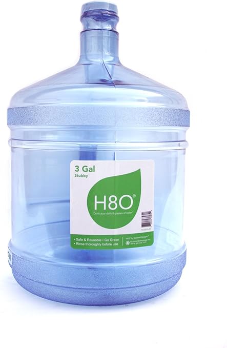 Amazon.com: H8O Polycarbonate 3 gallon Stubby Water Bottle (with Handle ...