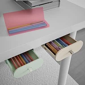Amazon.com: 3 Pieces Colorful Desk Organizer Set: 2 Plastic Under Desk ...