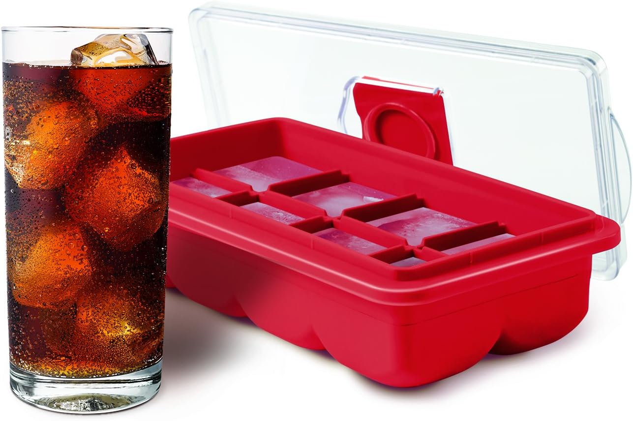Amazon.com: Handy Gourmet Large Rubber Ice Cube Tray, Red: Home & Kitchen
