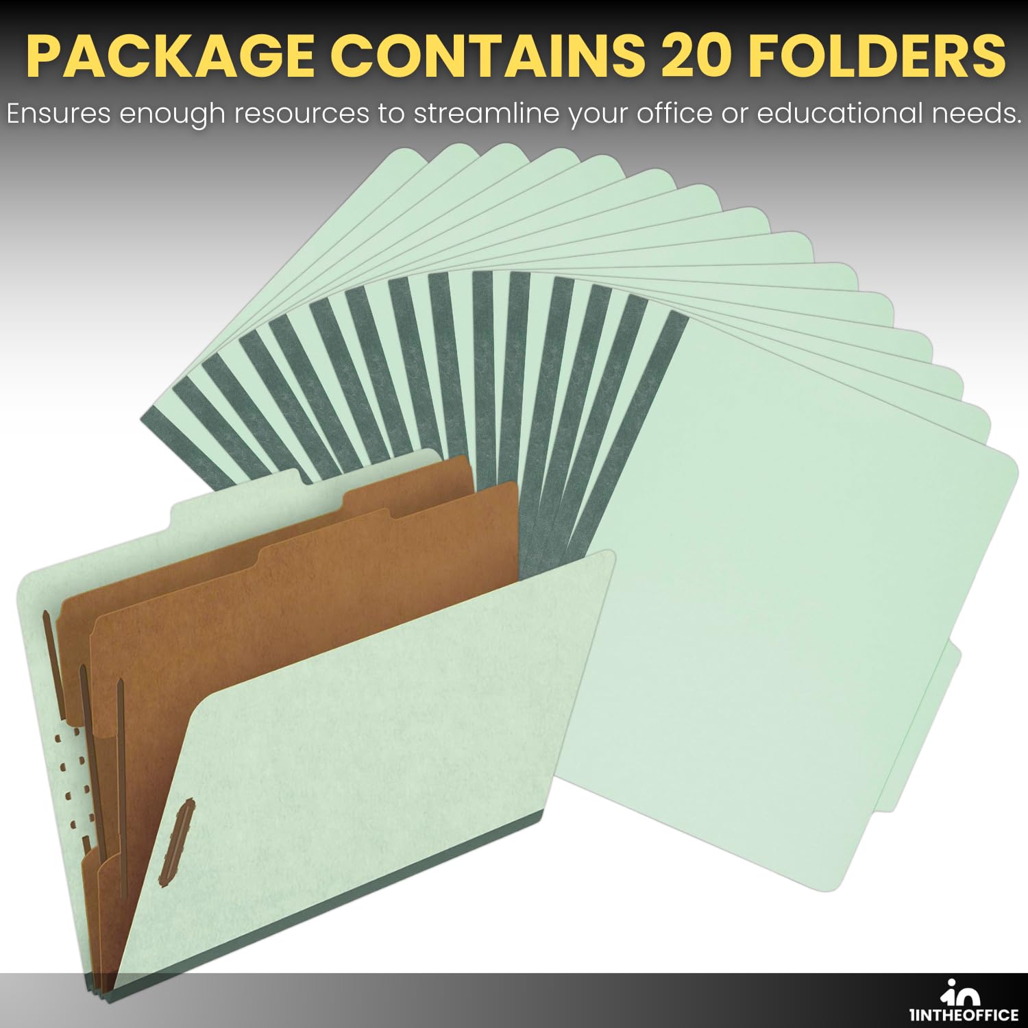 Snapklik.com : 1InTheOffice Classification Folder 2 Dividers Letter ...
