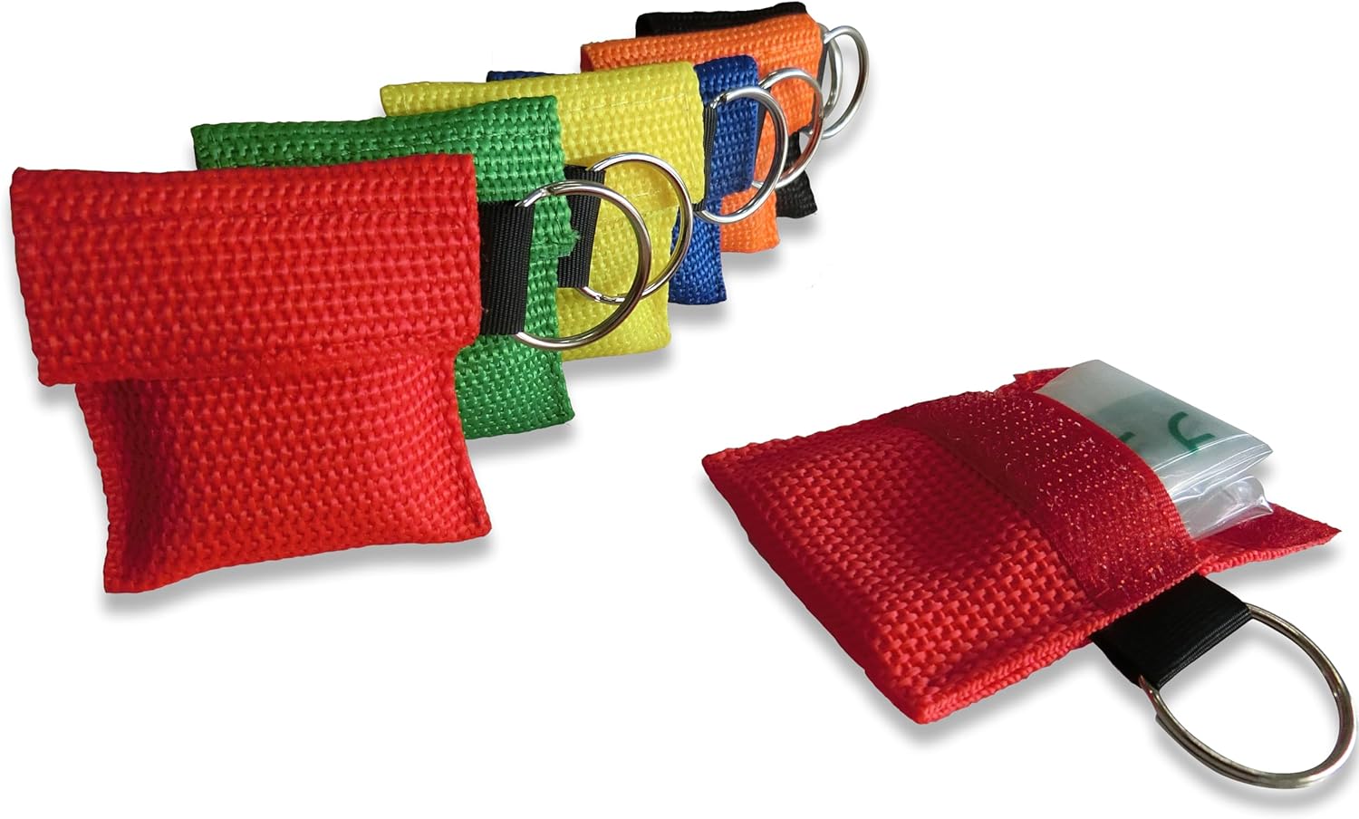 6 Pcs CPR Resuscitator Keychain Mask Key Ring Emergency Face Best CPR ...