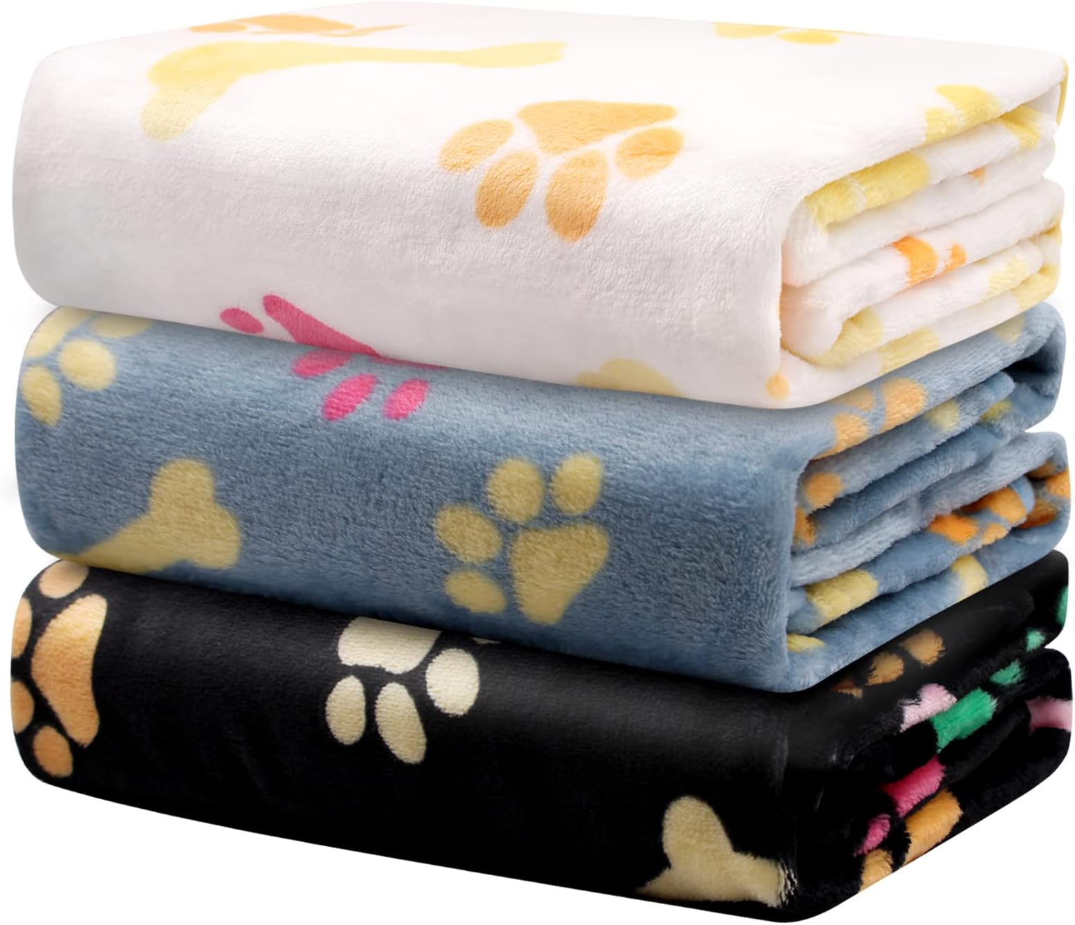 Amazon.com: 3 Pack Dog Blankets for Large Medium Small Dogs, Super Soft ...