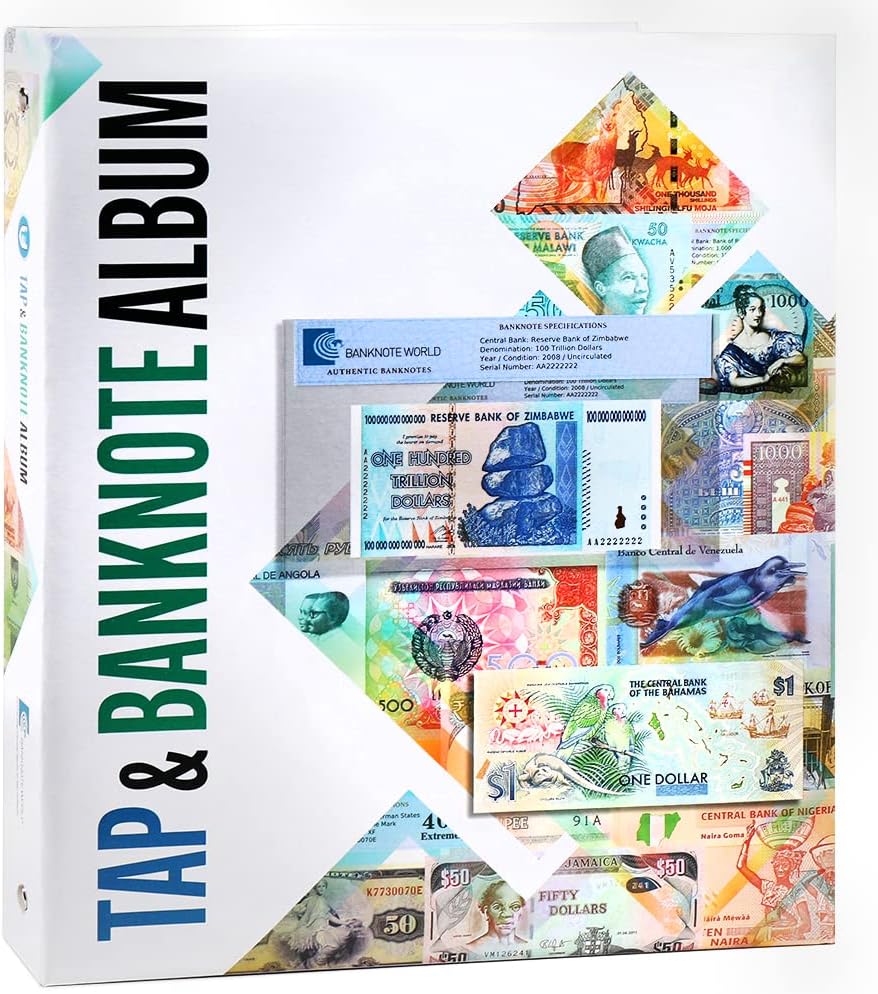 Amazon.com: Banknote World TAP & Banknote Album With 25 pockets : Home ...