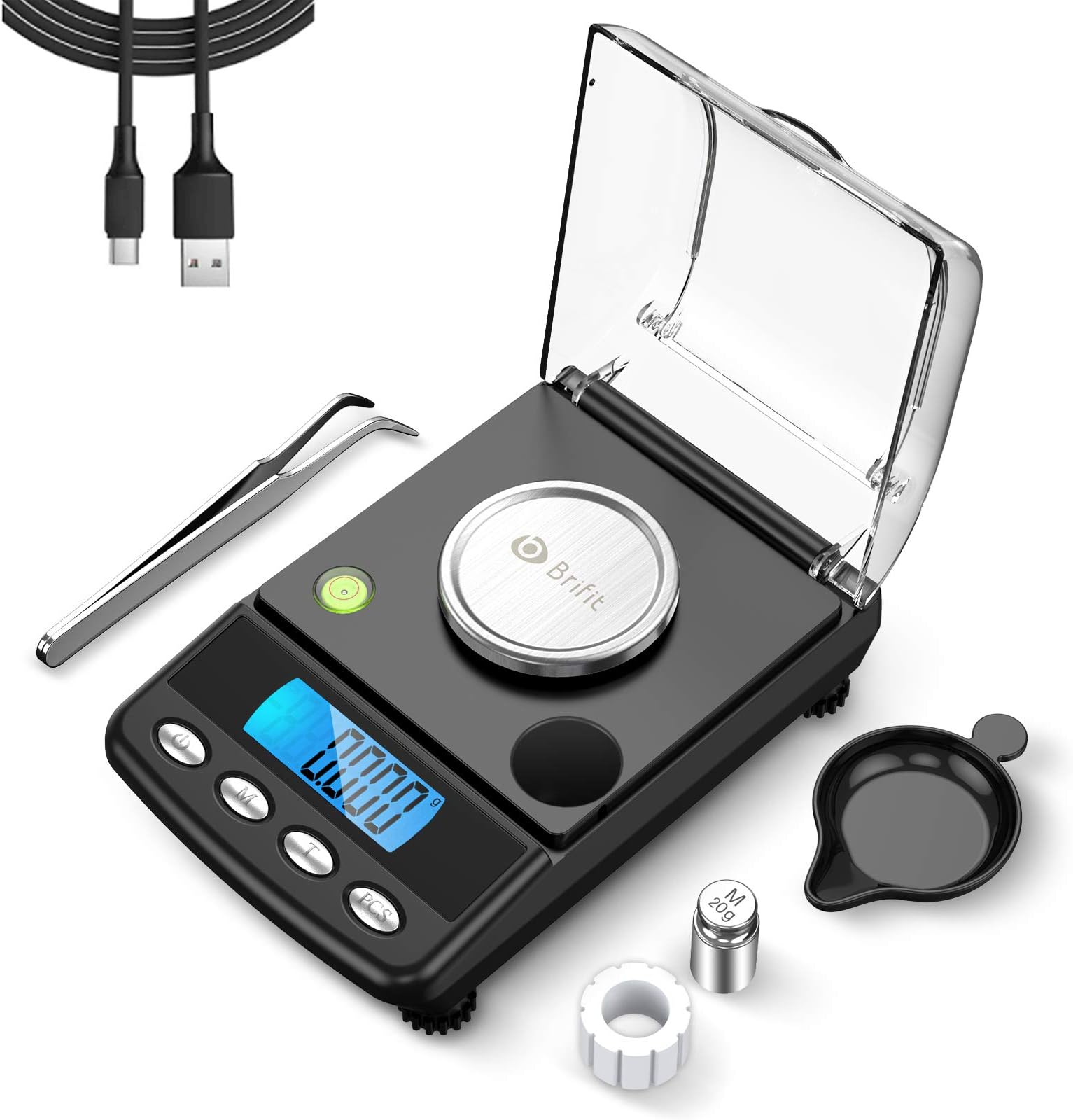 THINKSCALE Milligram Scale, 50g/0.001g Digital Jewelry Scale, Micro ...