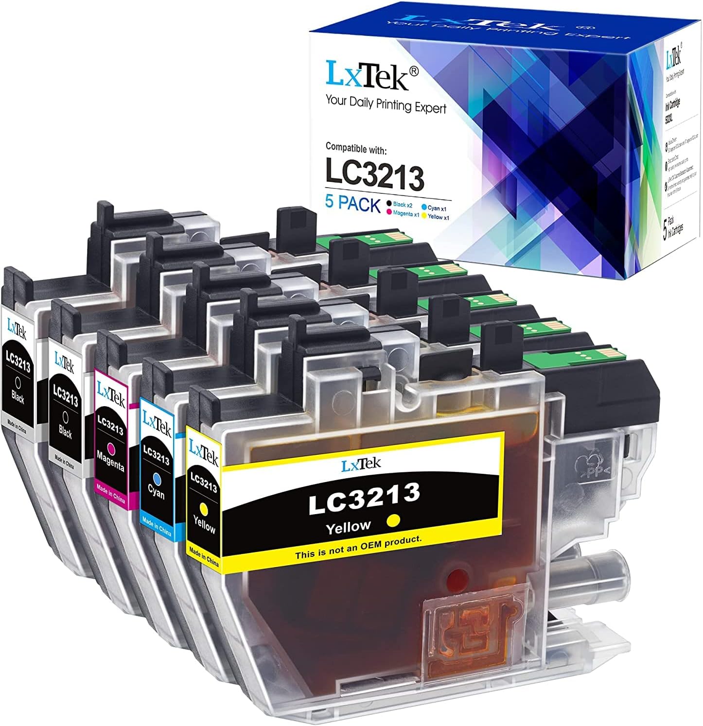 LxTek Compatible Ink Cartridge Replacement for Brother LC3213 LC-3213 ...