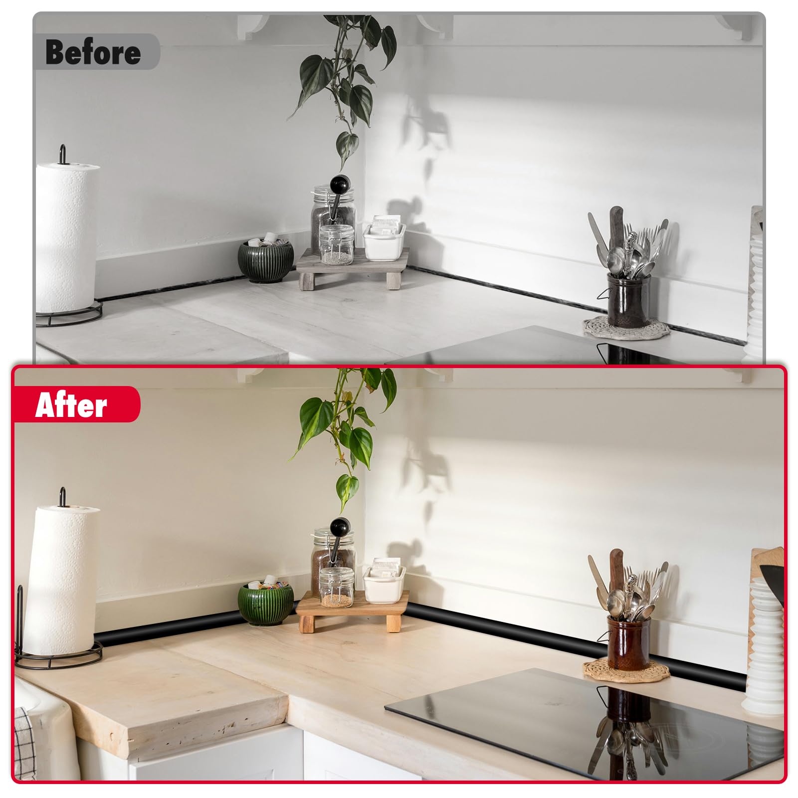 Snapklik.com : Flexible Quarter Round Molding Peel And Stick Rubber ...