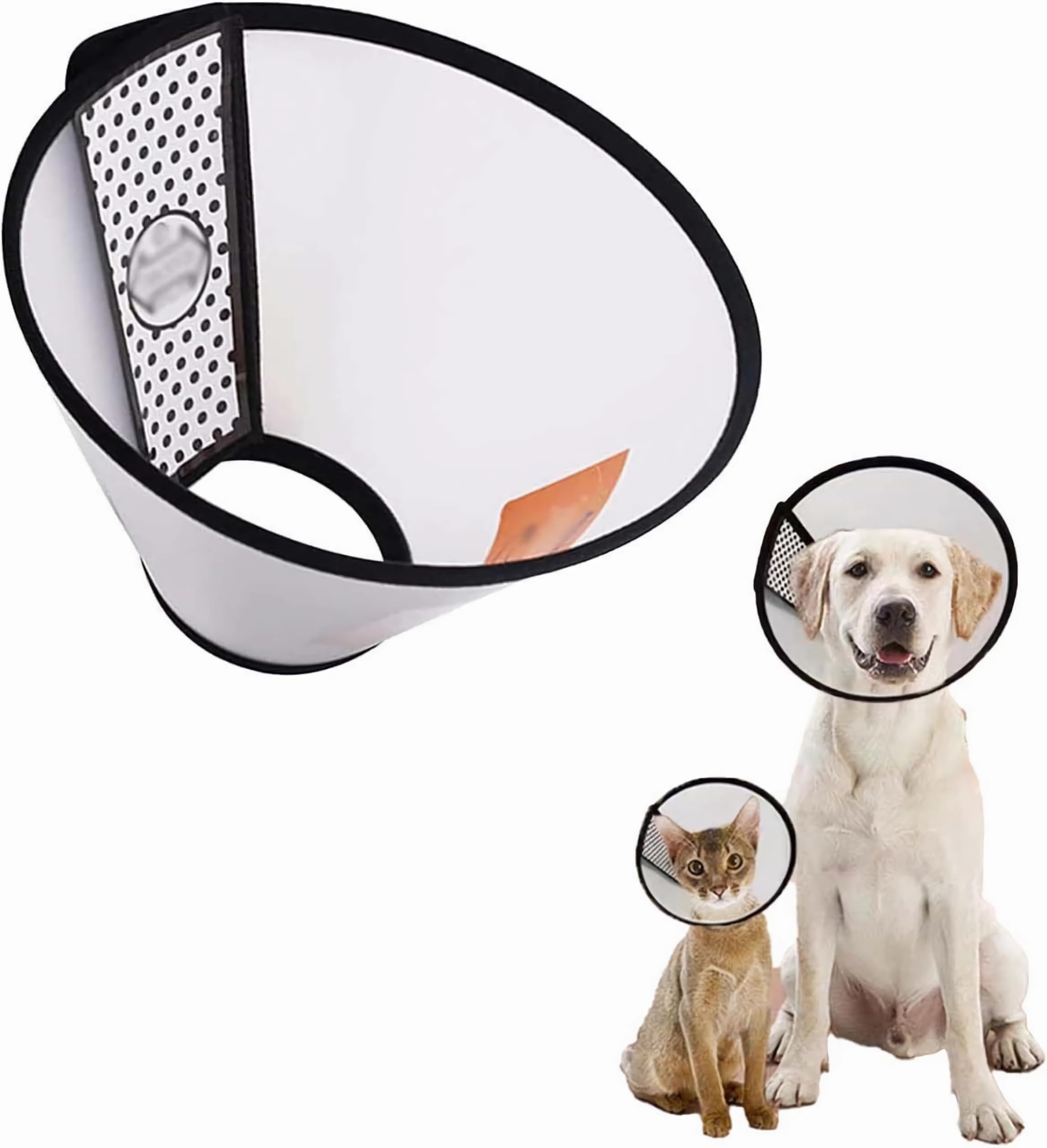 KooteenYao 2 Pack Recovery Dog Cone, with Breathable Soft Edge ...