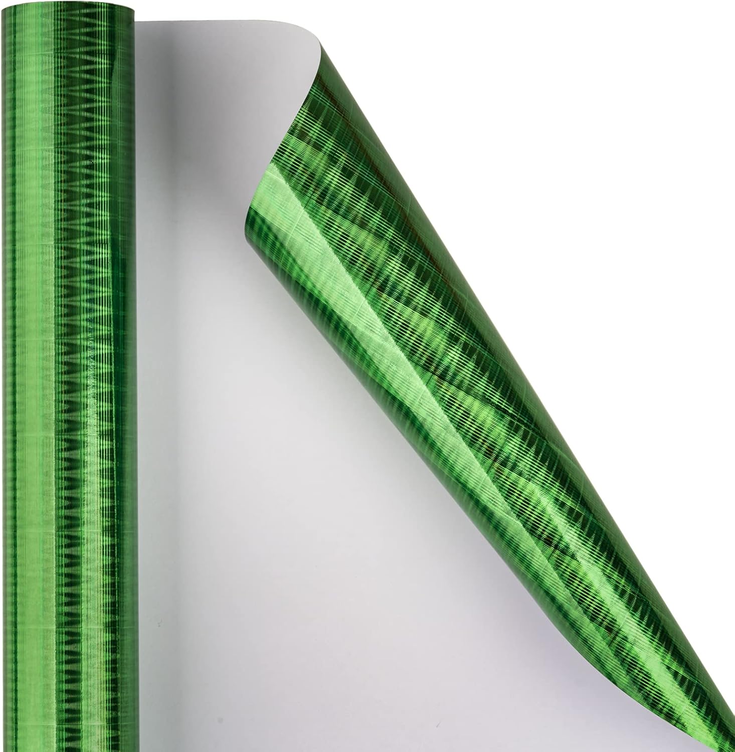 Amazon.com: LeZakaa Green Holographic Wrapping Paper - Mini Roll ...
