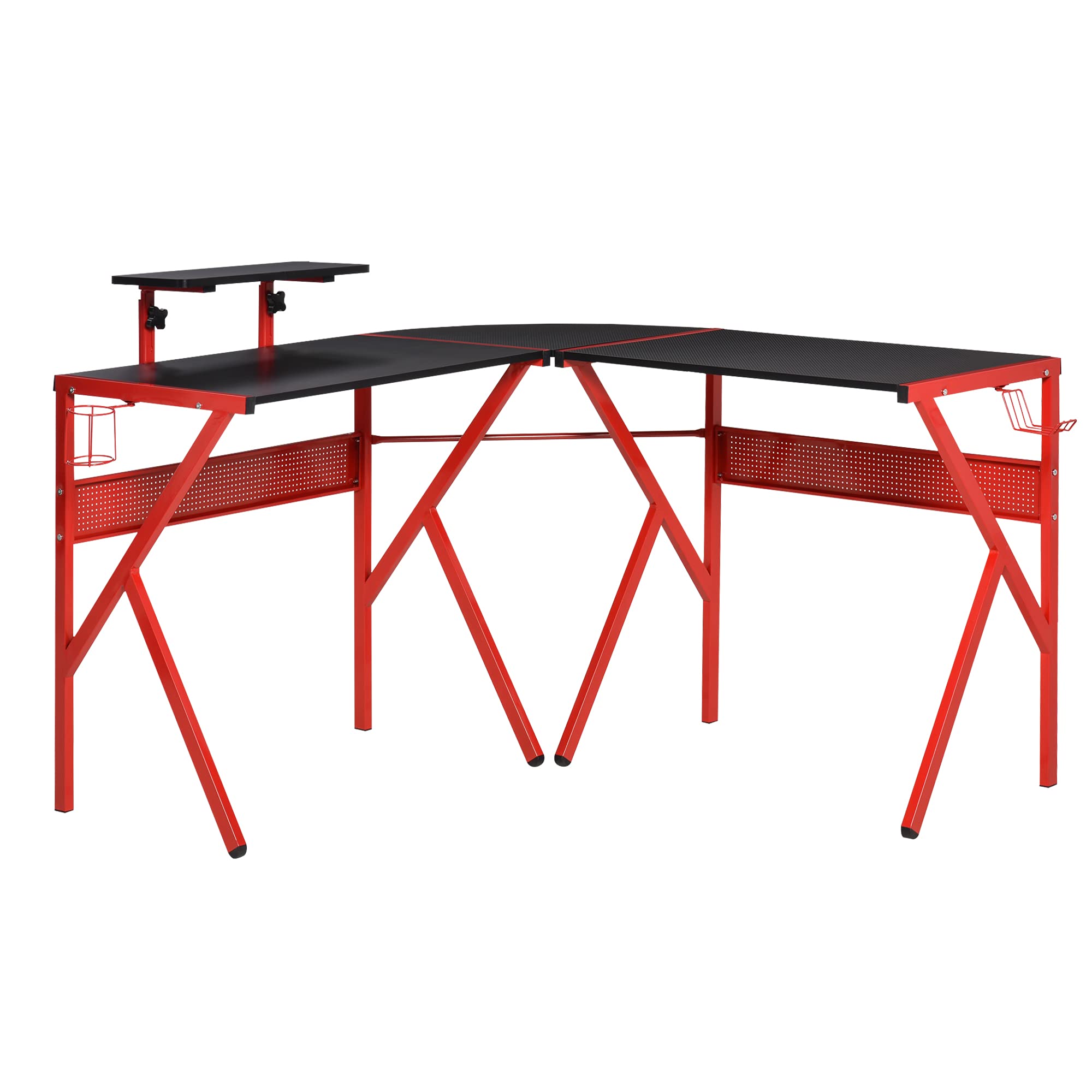 Buy HOMCOM L Shaped Gaming Desk Corner Computer Desk Gaming Table For buy-homcom-l-shaped-gaming-desk-corner-computer-desk-gaming-table-for