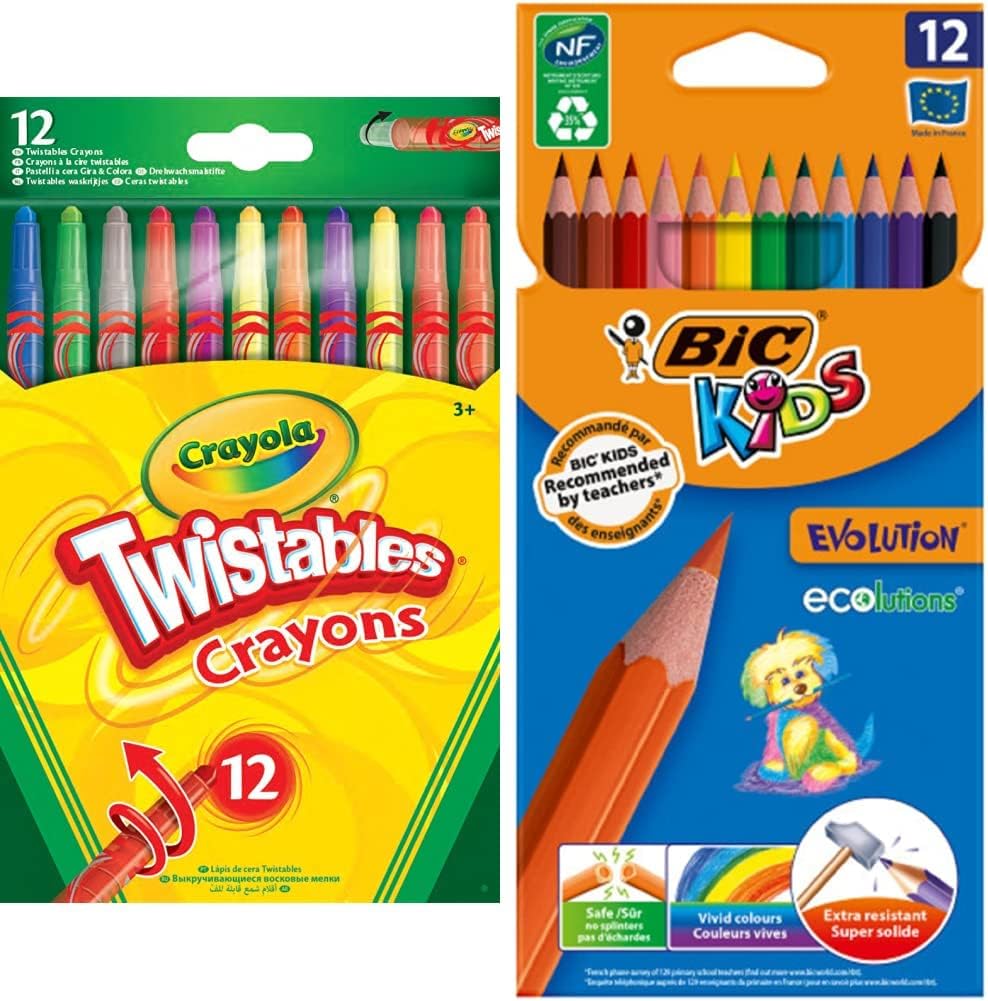CRAYOLA Twistables Colouring Crayons - Assorted Colours (Pack of 12 ...