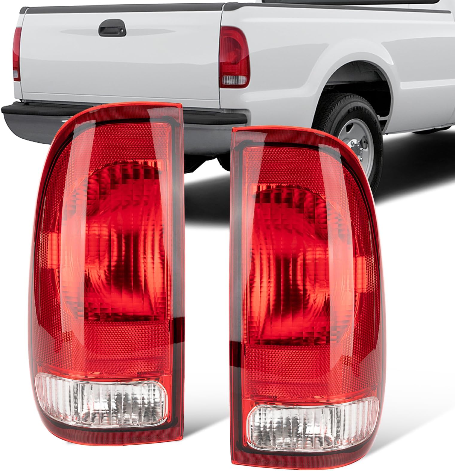 Amazon.com: FOMIUZY Tail Lights Cover Fit for Ford F150 1999 2000 2001 ...