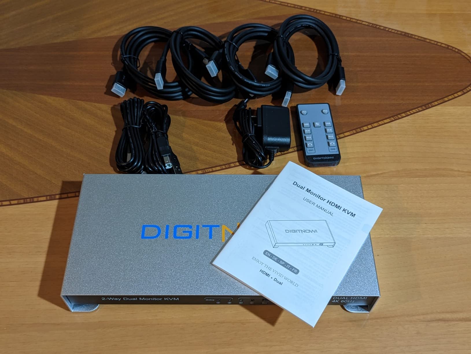 $21/mo - Finance DIGITNOW KVM Switch 2 Monitors 2 Computers, UHD 4K ...