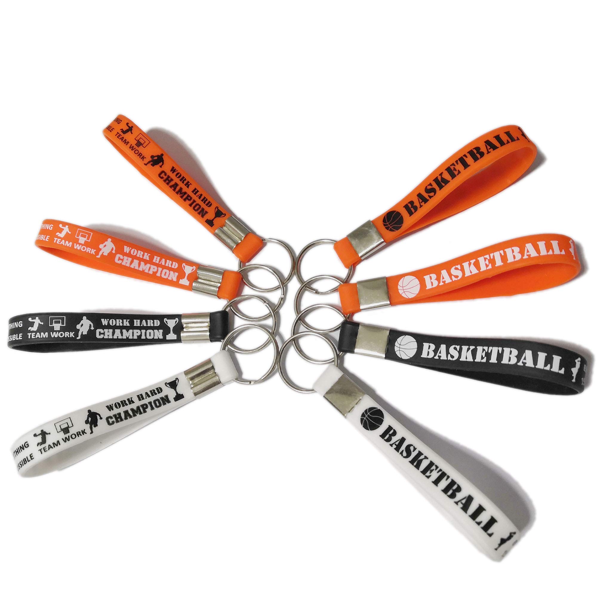 Amazon.com: CupaPlay 24 PCS Basketball Keychains/Keyrings Motivational ...