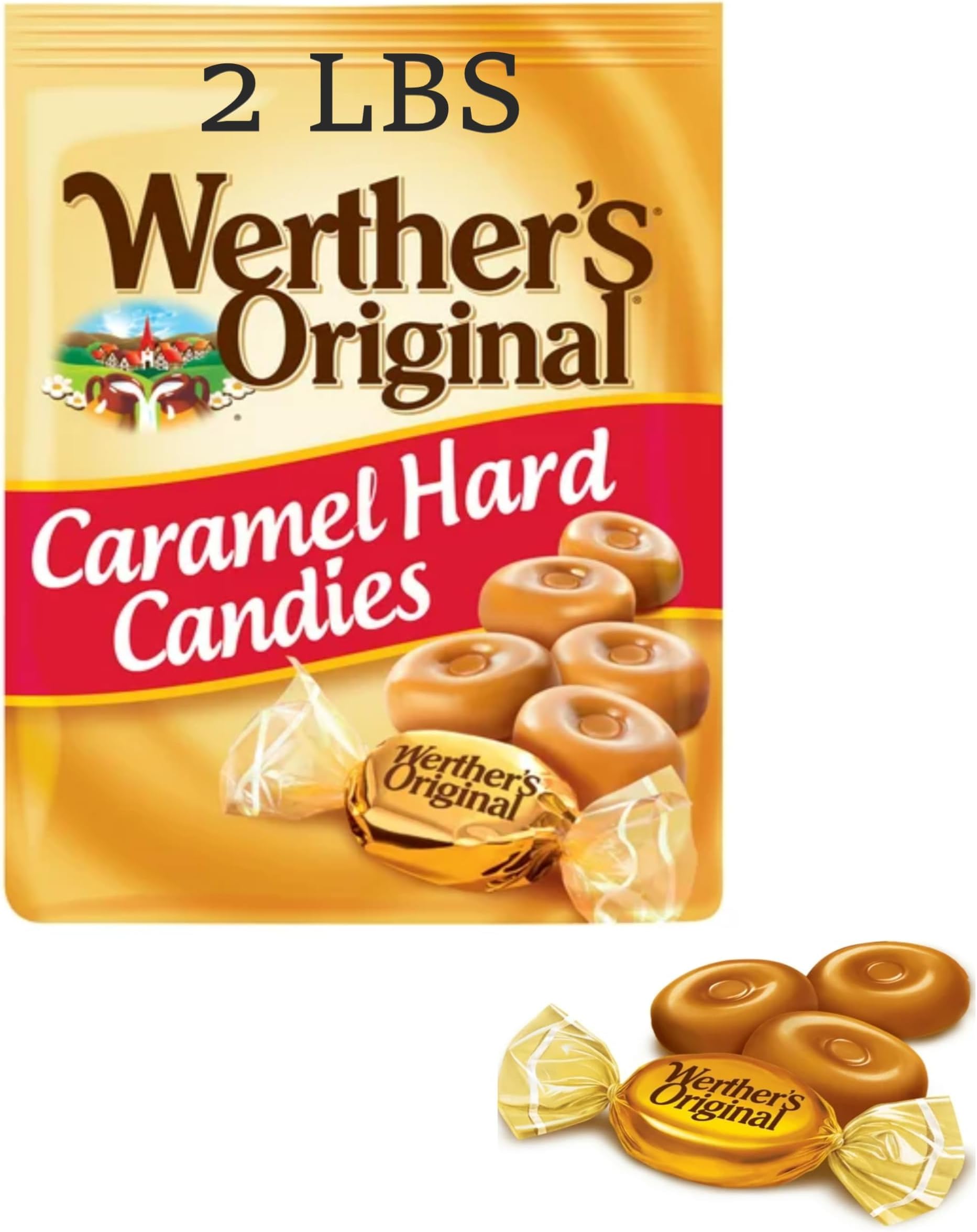 Amazon.com : Werther's Original Hard Caramel Candies - 2 lbs of ...