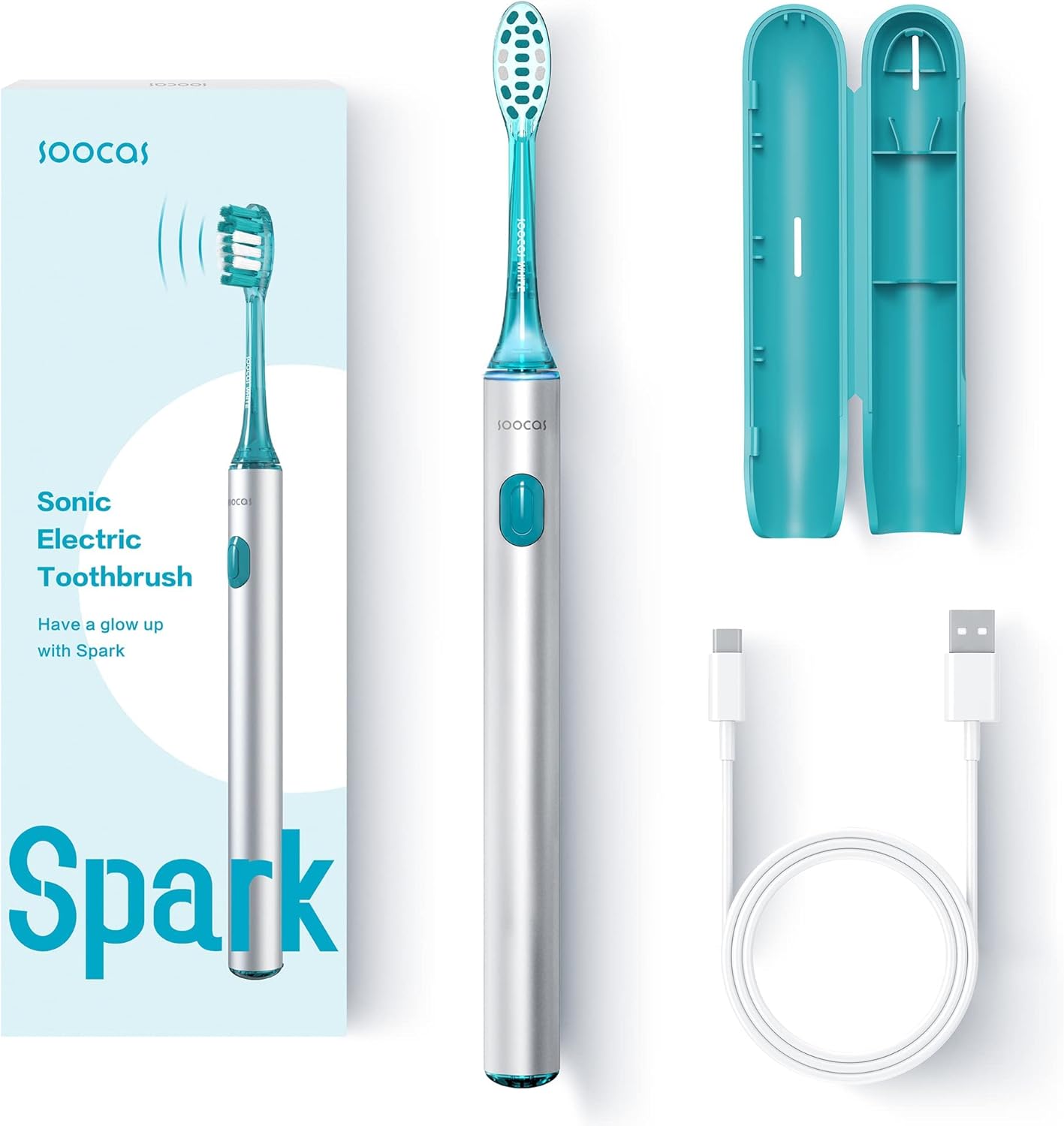 Amazon.com: SOOCAS Spark Portable Electric Toothbrush:for Adults and ...