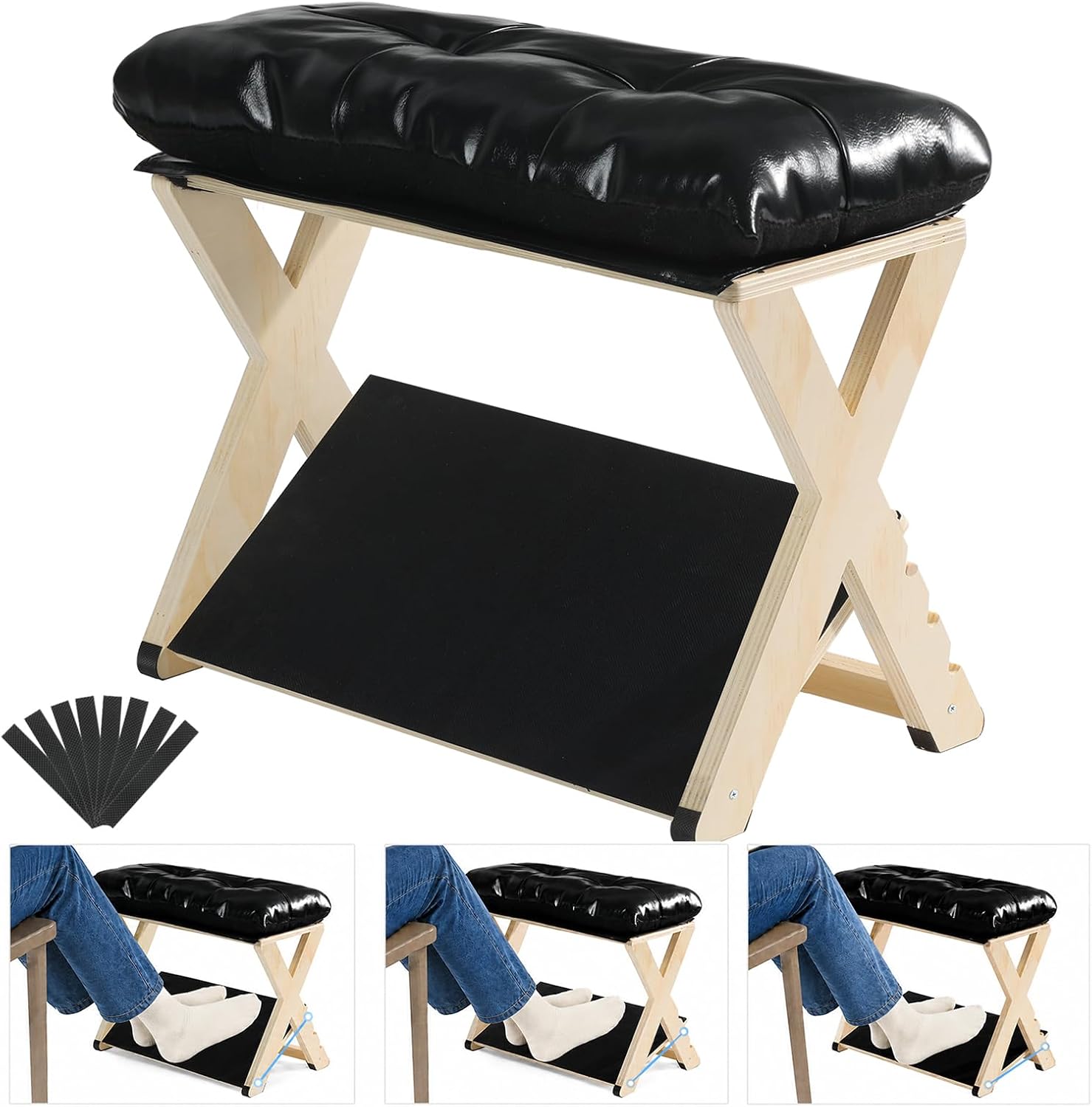Amazon.com: Double Step Foot Rest Under Desk at Work Ergonomic ...