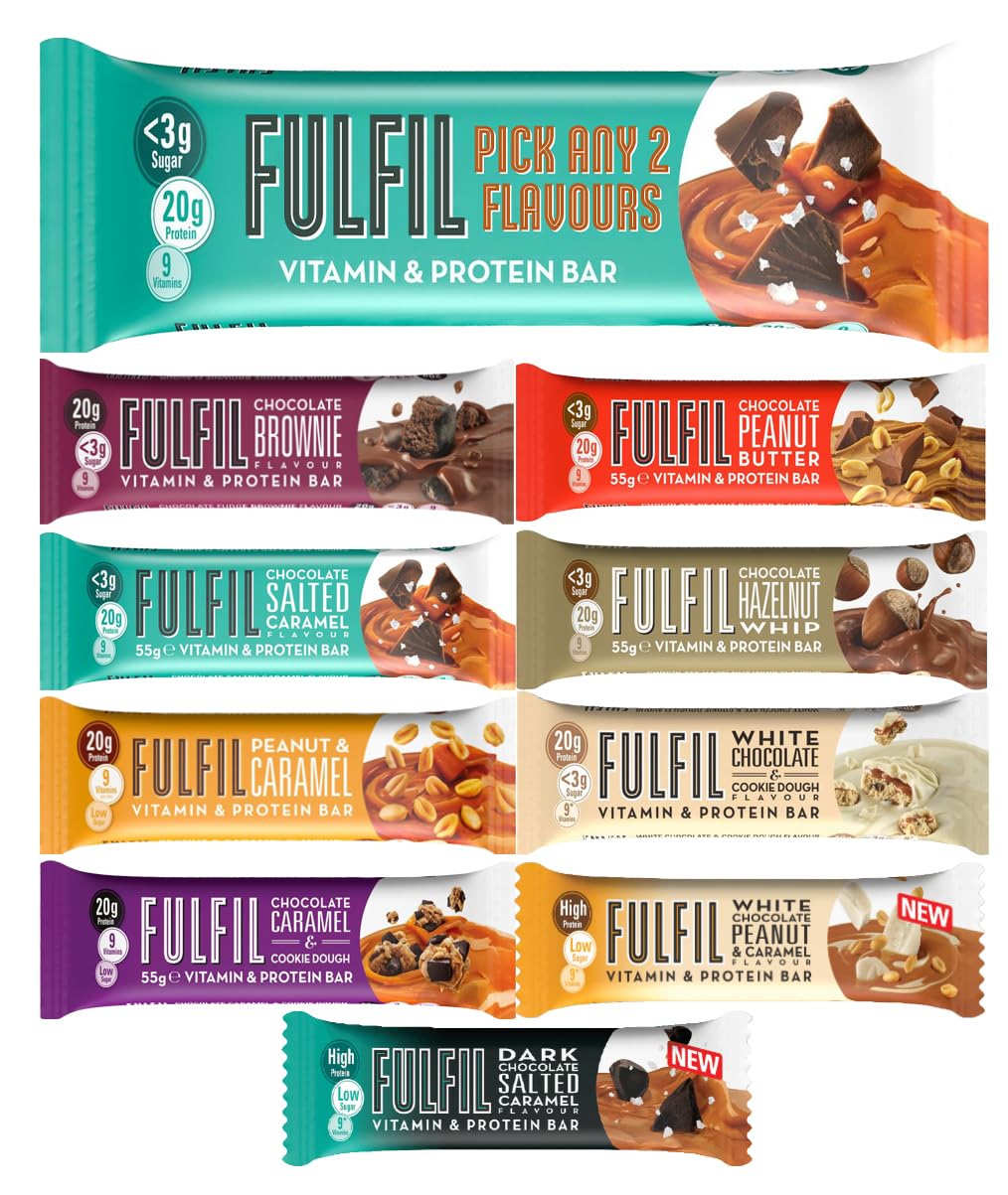 Fulfil Protein Bars - Mix Any 2 Flavours (Box of 10 Bars) : Amazon.co ...