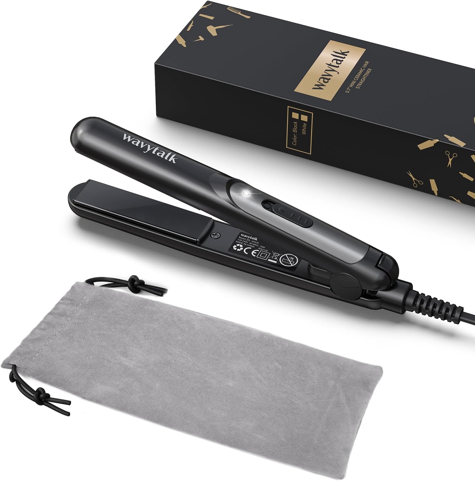 Amazon.com : Wavytalk Mini Flat Iron 0.7 Inch Ceramic Mini Hair ...