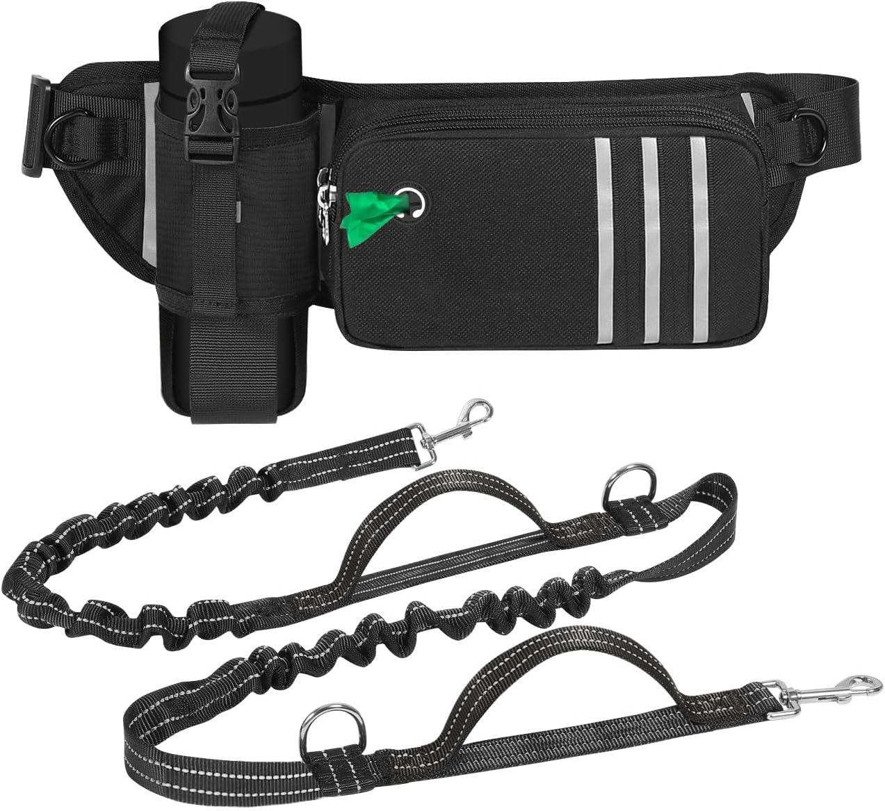 Amazon.com : Pawaboo Hands Free Dog Leash with Waist Bag, Multi-Purpose ...