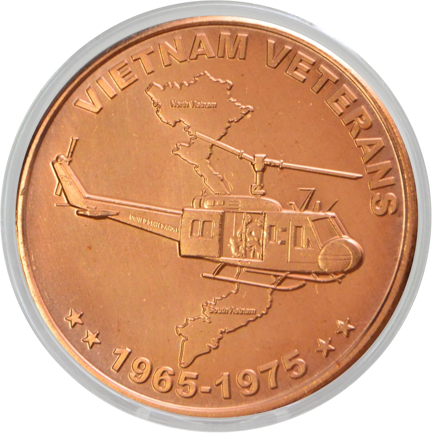 Amazon.com: Vietnam Veterans War Helicopter 1 oz Pure .999 Copper Round ...