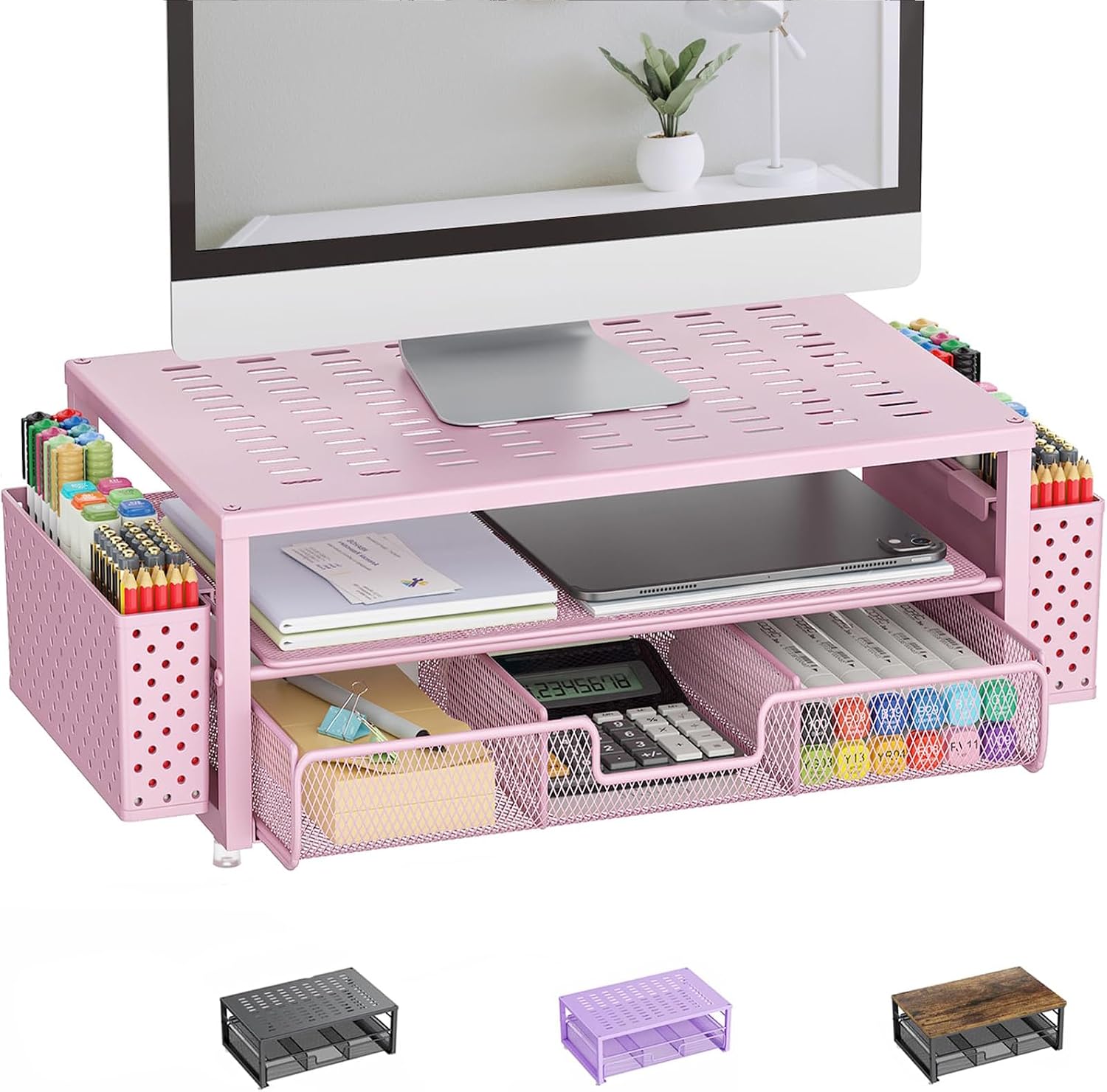 Pygocereri Monitor Stand Riser, Desk Accessories and Organizer with ...