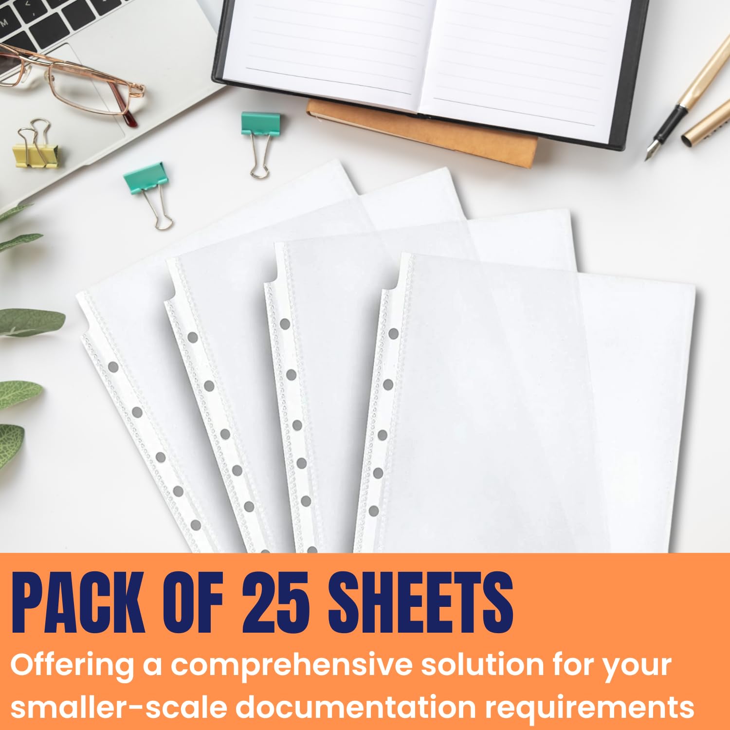 Snapklik.com : 1InTheOffice Mini Binder Sheet Protectors 5.5 X 8.5