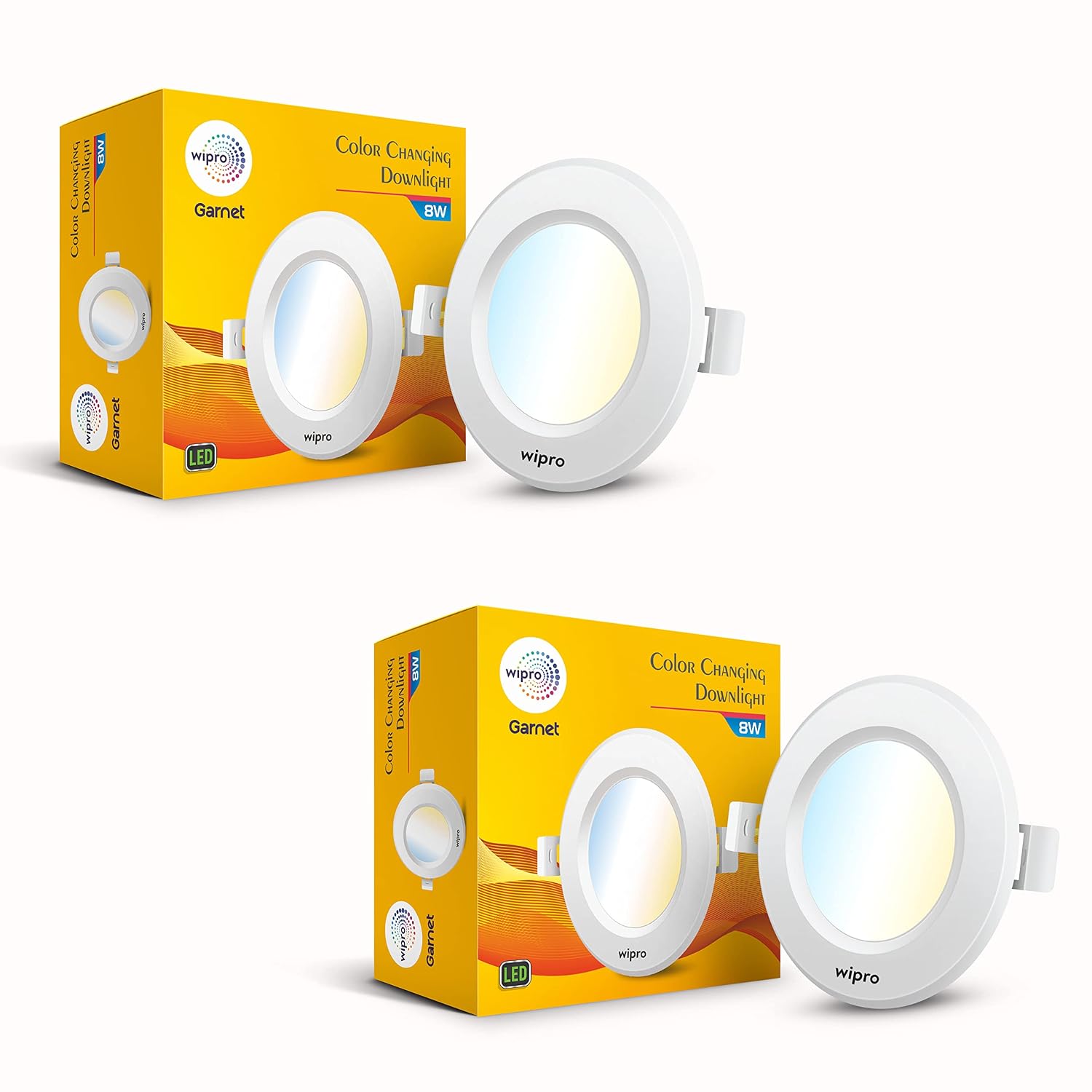 wipro Polycarbonate Garnet 8W Round Downlight Junction Box | Cct ...