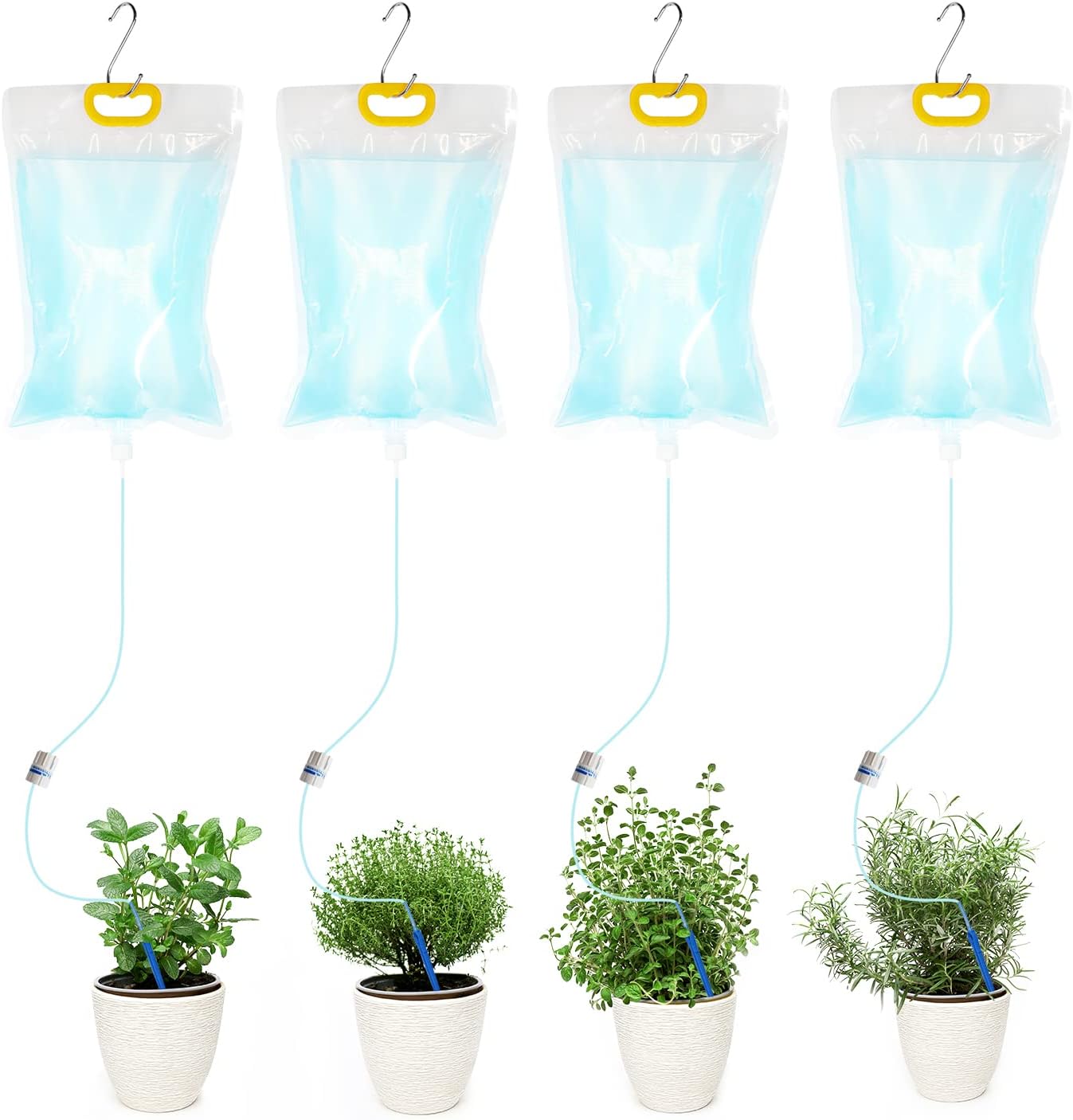 AHOUGER Self Watering Planter Insert Spikes Devices,4Pcs 3.5L Plant ...