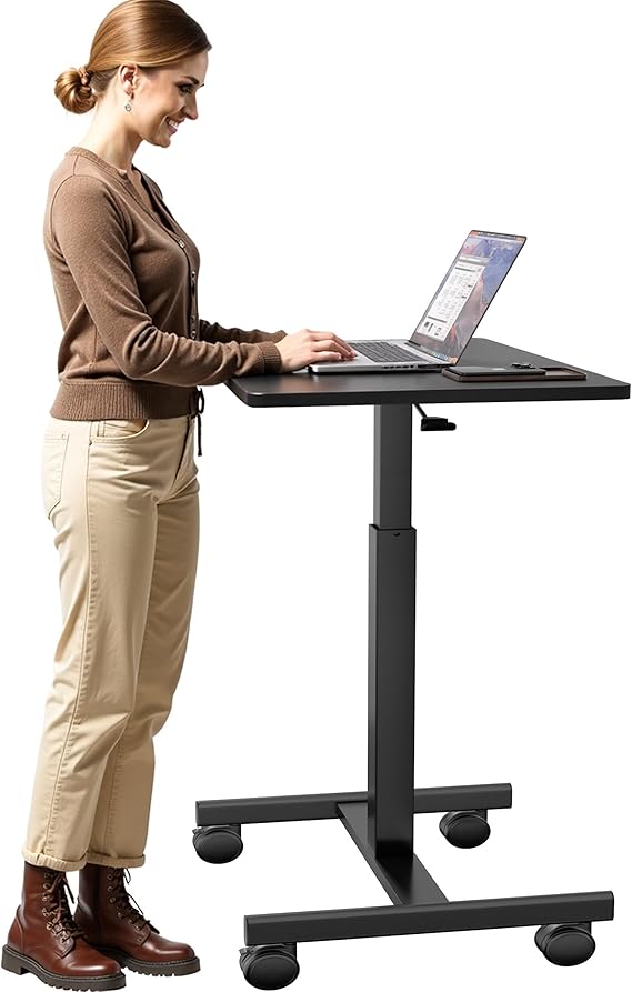 Amazon.com: GallopFun Mobile Laptop Standing Desk Adjustable Height ...