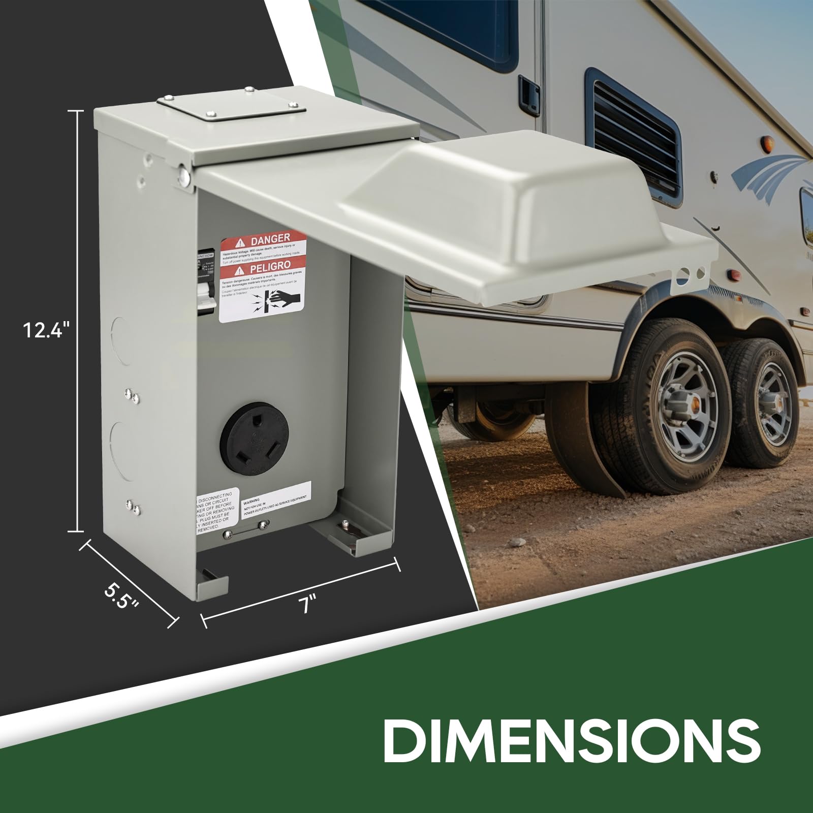 Snapklik.com : RVGUARD 30 Amp RV Power Outlet Box