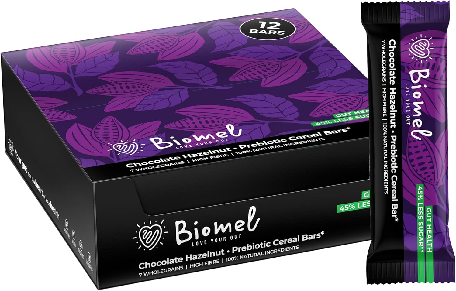 Biomel Prebiotic Cereal Bars | Gut Health | High Fibre | 45% Less Sugar ...