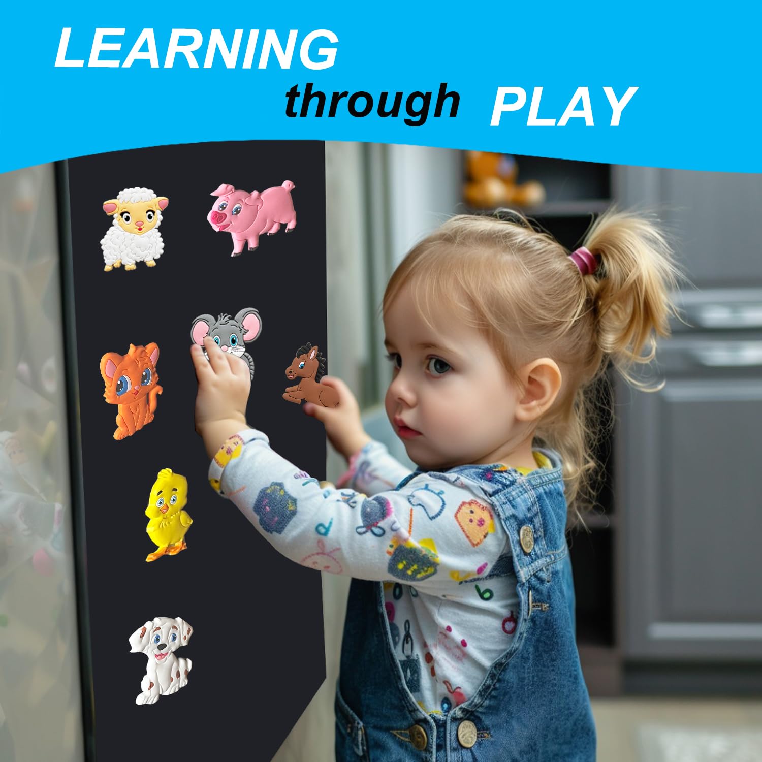 Snapklik.com : Refrigerator Magnets For Toddlers Farm Animals - Big ...