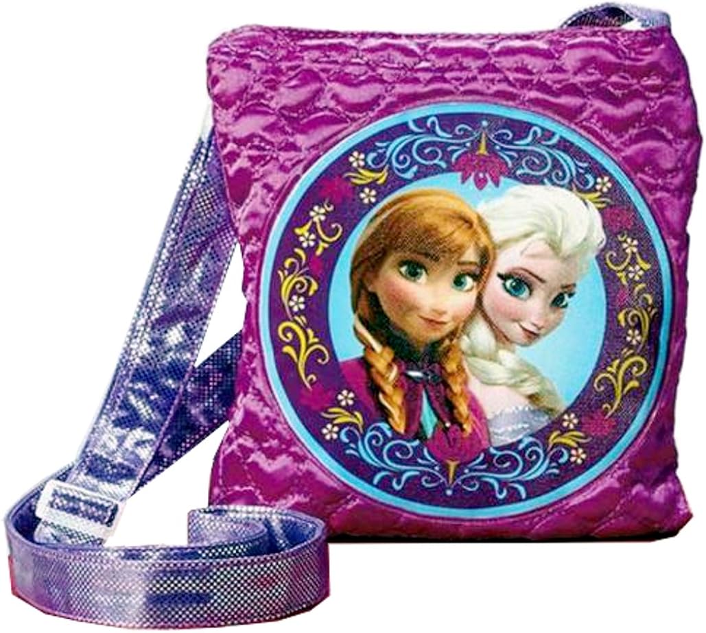 Amazon.com: Disney Little Girls' Frozen Quilted Crossbody Strap Purse ...