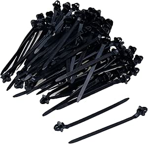 S SYDIEN 100Pcs Umbrella Wing Push Mount Car Cable Zip Ties Nylon Tie ...