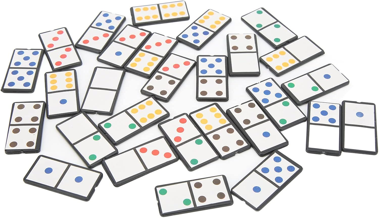 SPYMINNPOO Juego de dominó, juego de 28 piezas de dominó de plástico ...