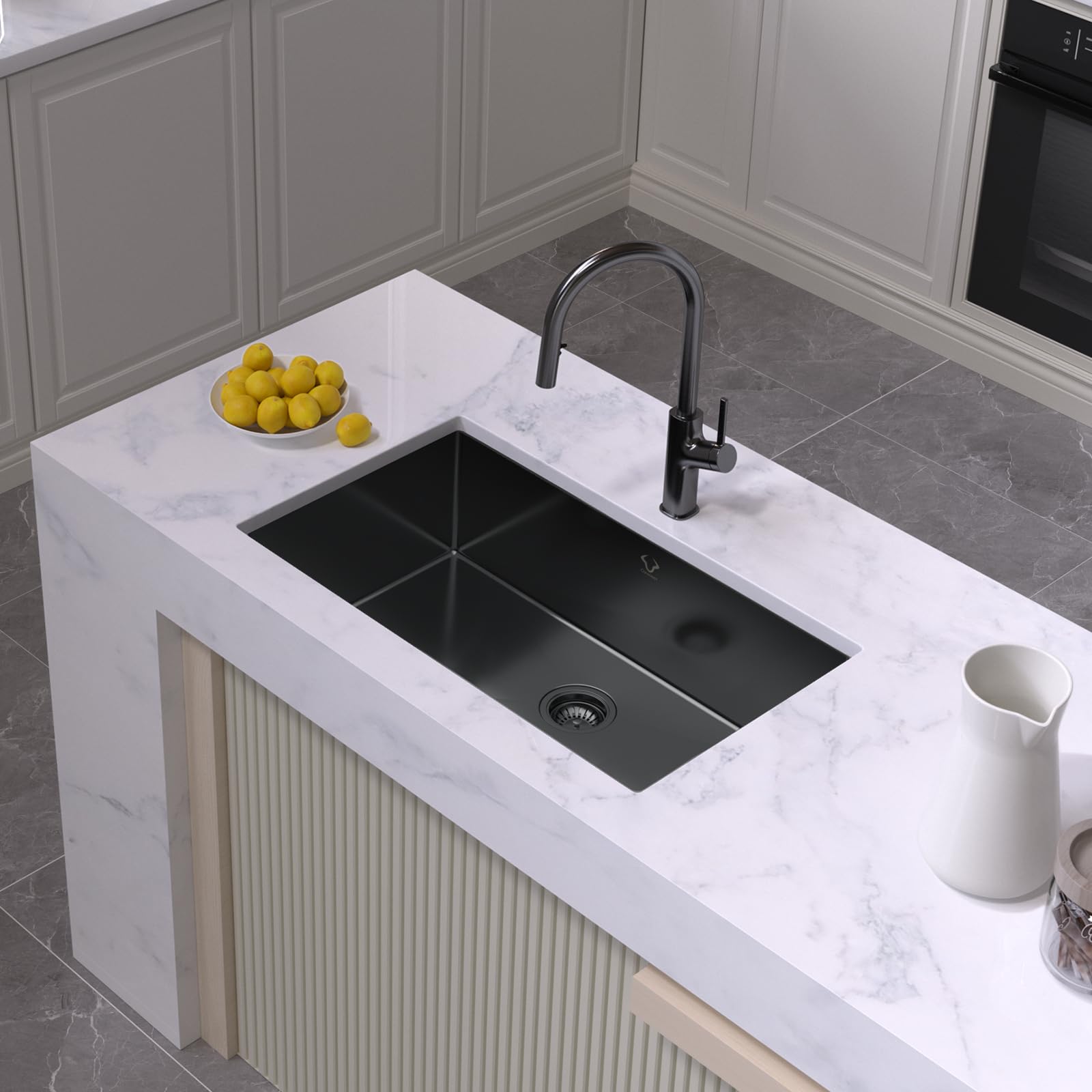 Snapklik.com : Kitchen Sink 30x18 Inch Undermount Kitchen Sink 16 Gauge ...