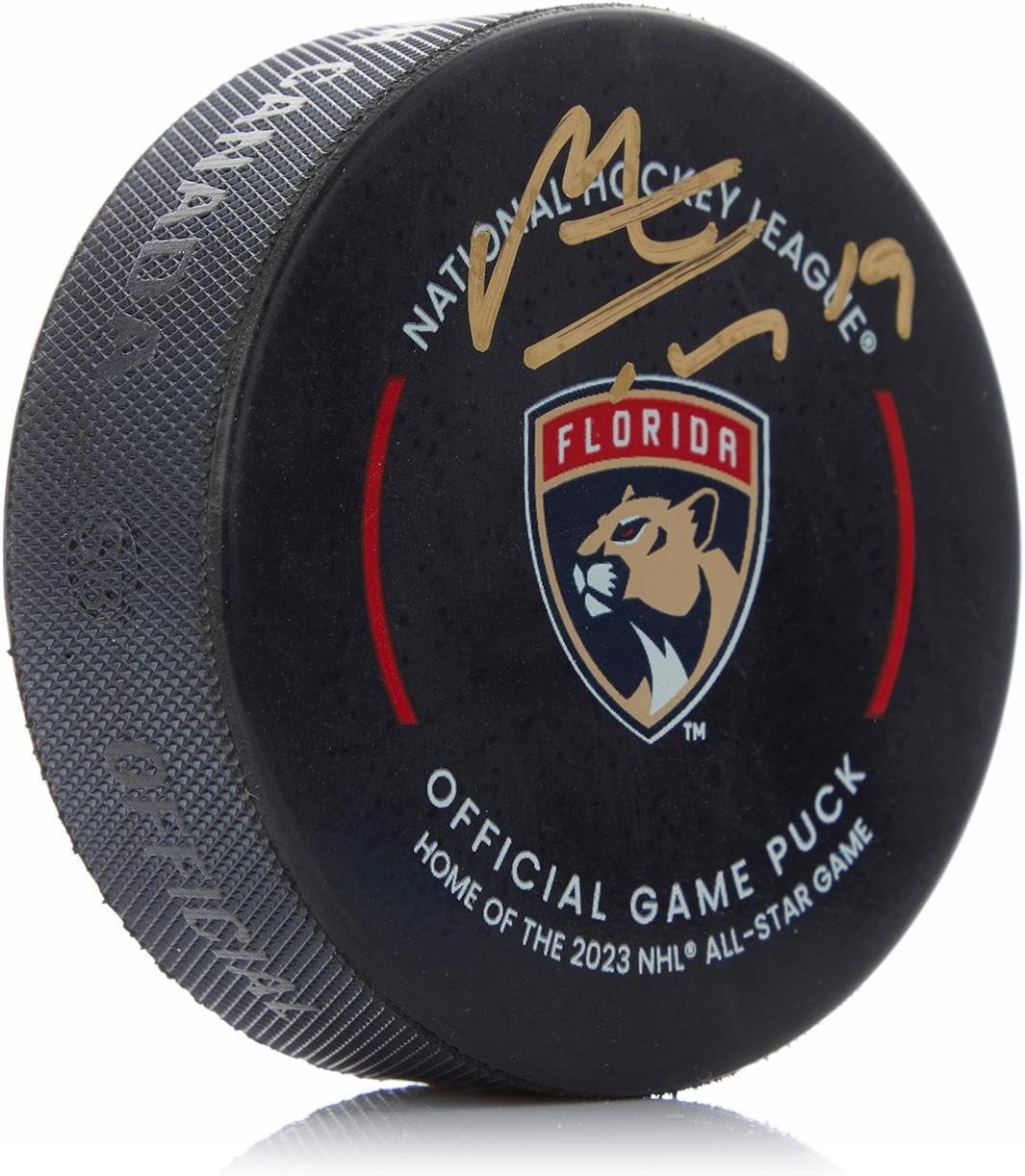 Amazon.com: Matthew Tkachuk Signed Florida Panthers Official Game Puck ...