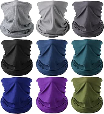 UNCO- Neck Gaiters, 9 Pack, Neck Gaiter, Gators Face Mask, Neck Gator ...