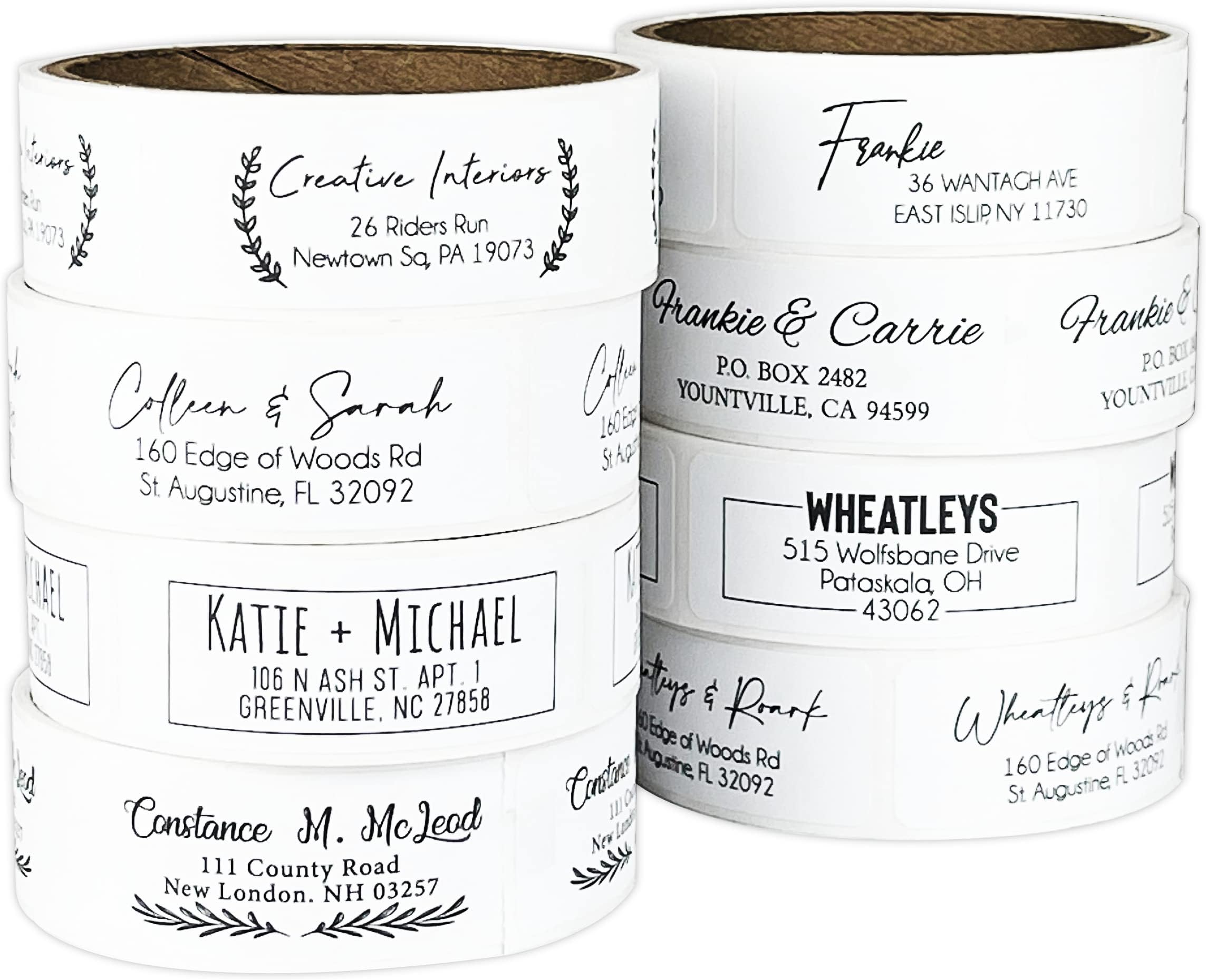 Amazon.com : Return Address Labels Personalized, 100 Rolls, 2.6"L x 1"H ...