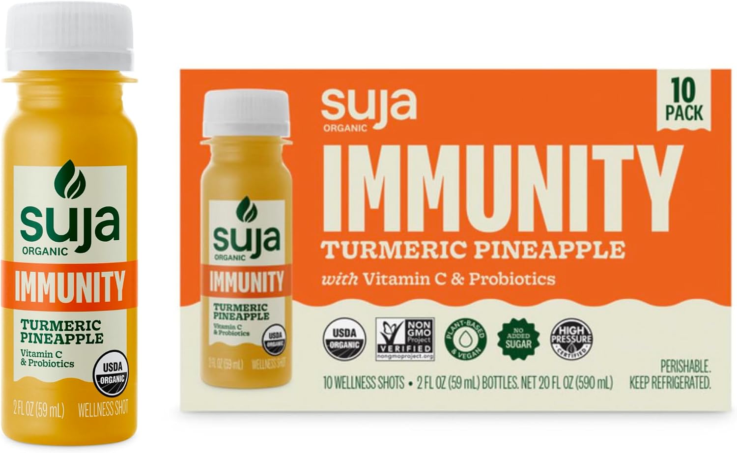 Amazon.com: Suja Organic Immunity Wellness Shot with Tumeric ...