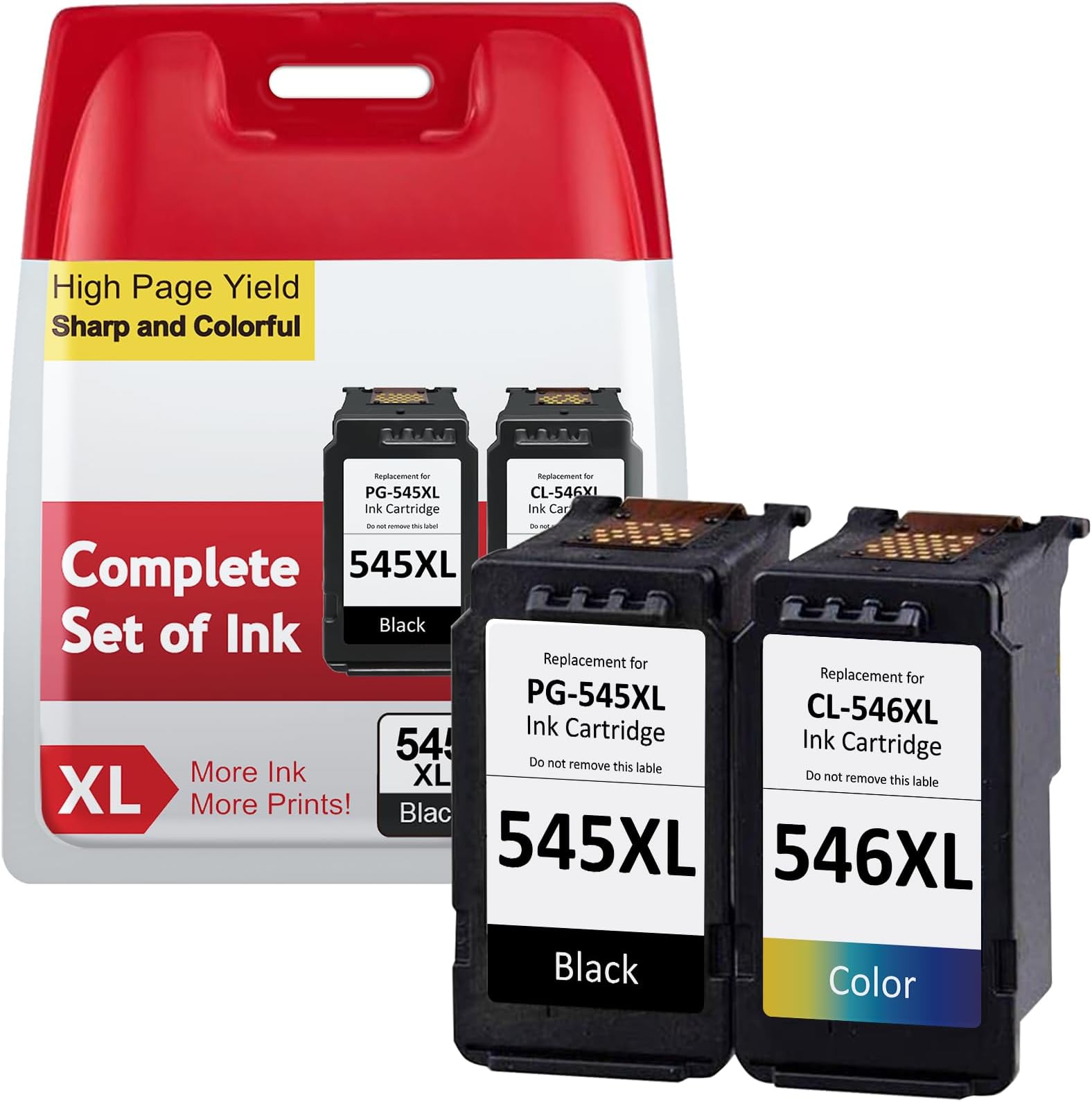IKONK 545 546 Ink Cartridges XL, PG-545 CL-546 XL Replacement for Canon ...